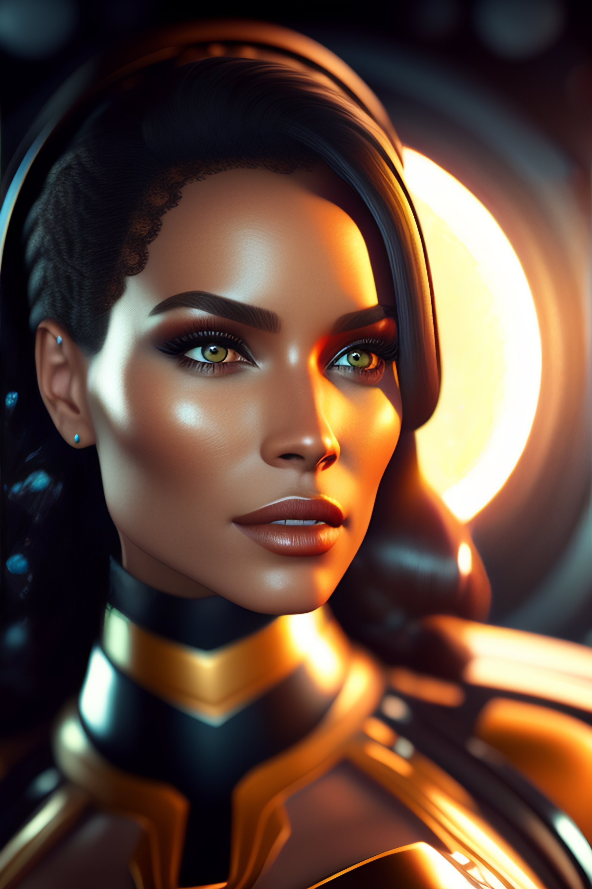 Lexica - Beautiful inhuman female on space ship,unreal engine rendering ...
