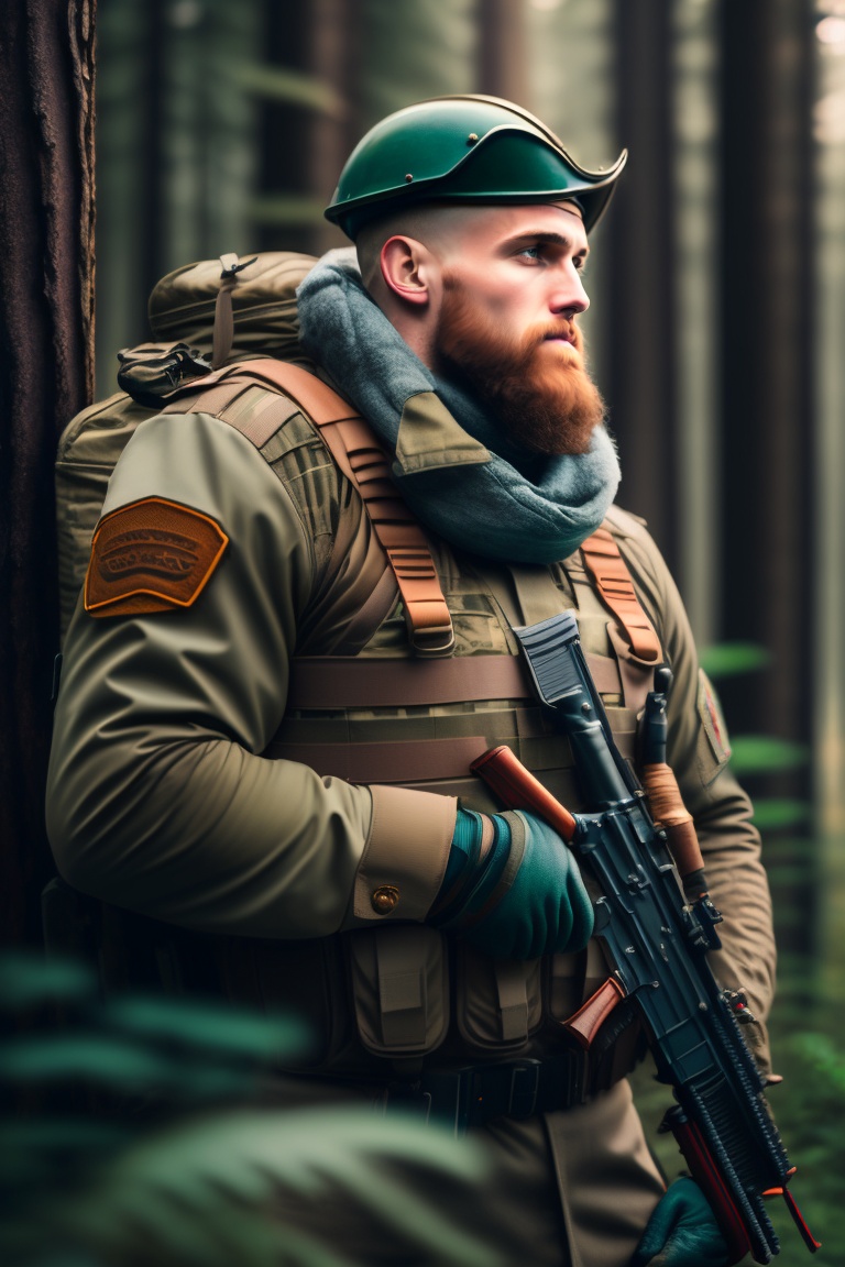Lexica - Photo of a Russian soldier and his comrades in the forest, in ...