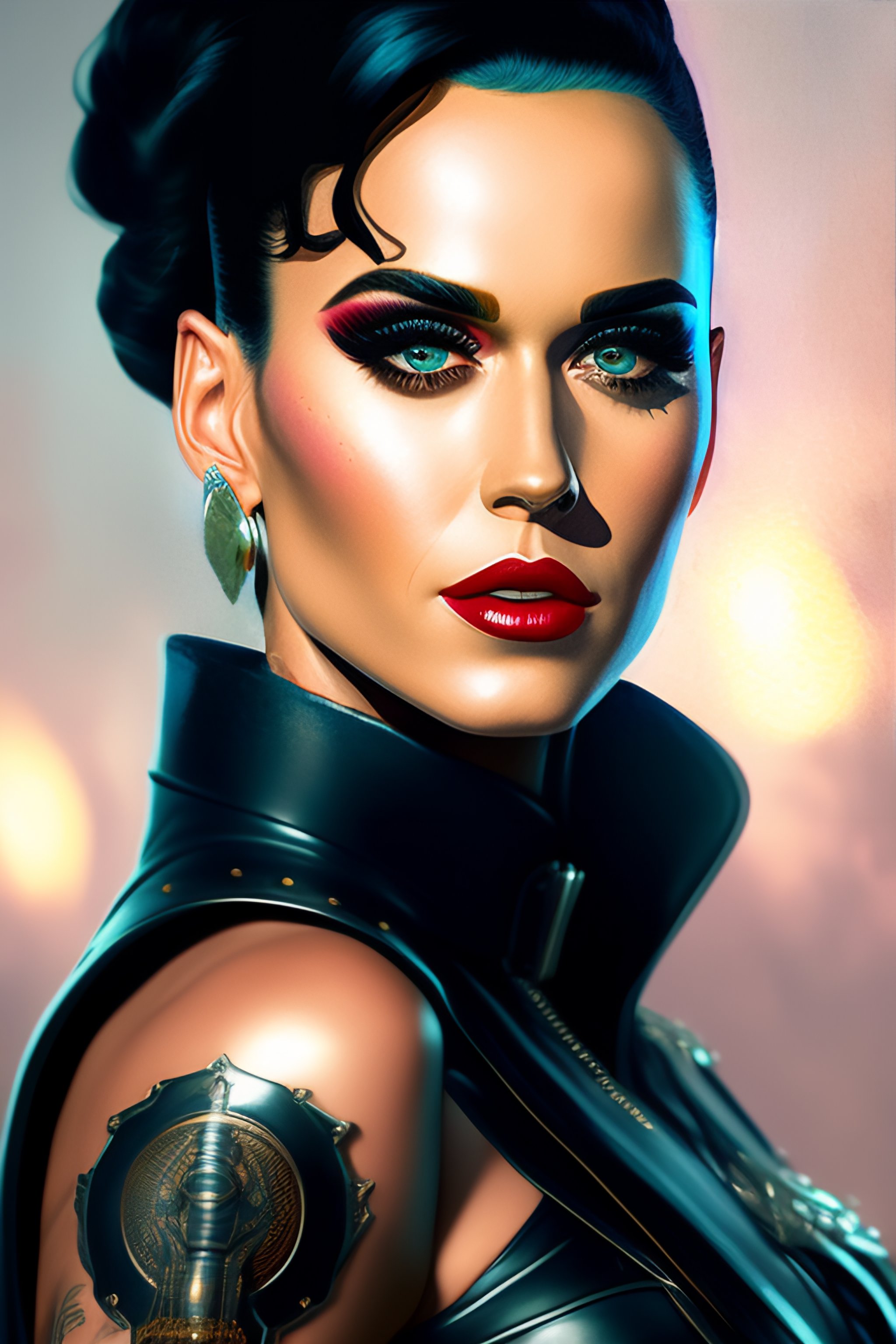 Lexica - A portrait of Katy Perry as the terminator fantasy character ...