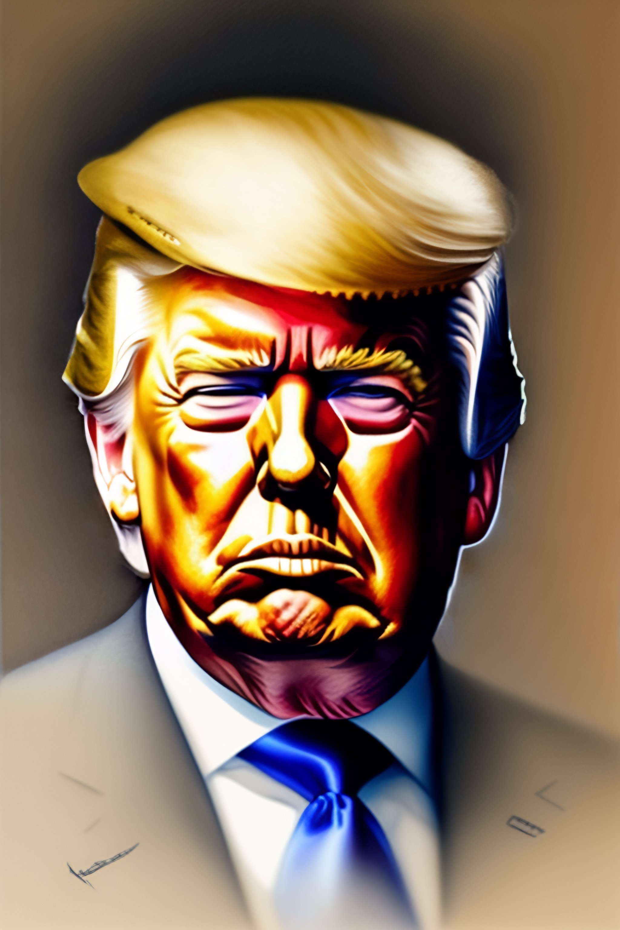 Lexica - Donald Trump. muted colors. by jean - baptiste monge