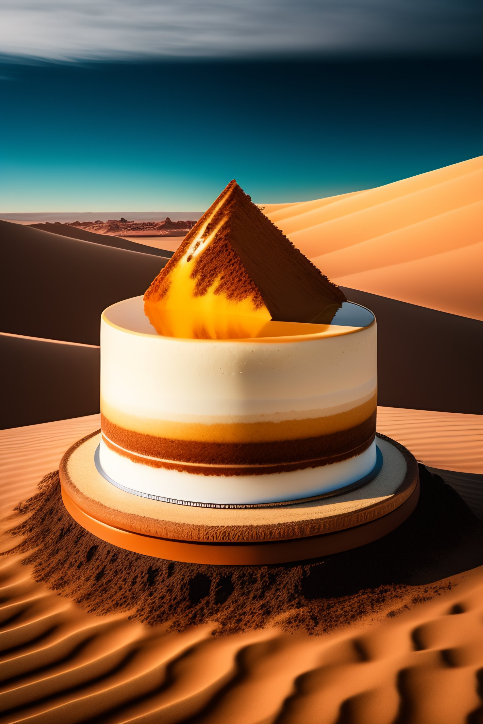 Lexica - Cake in the desert