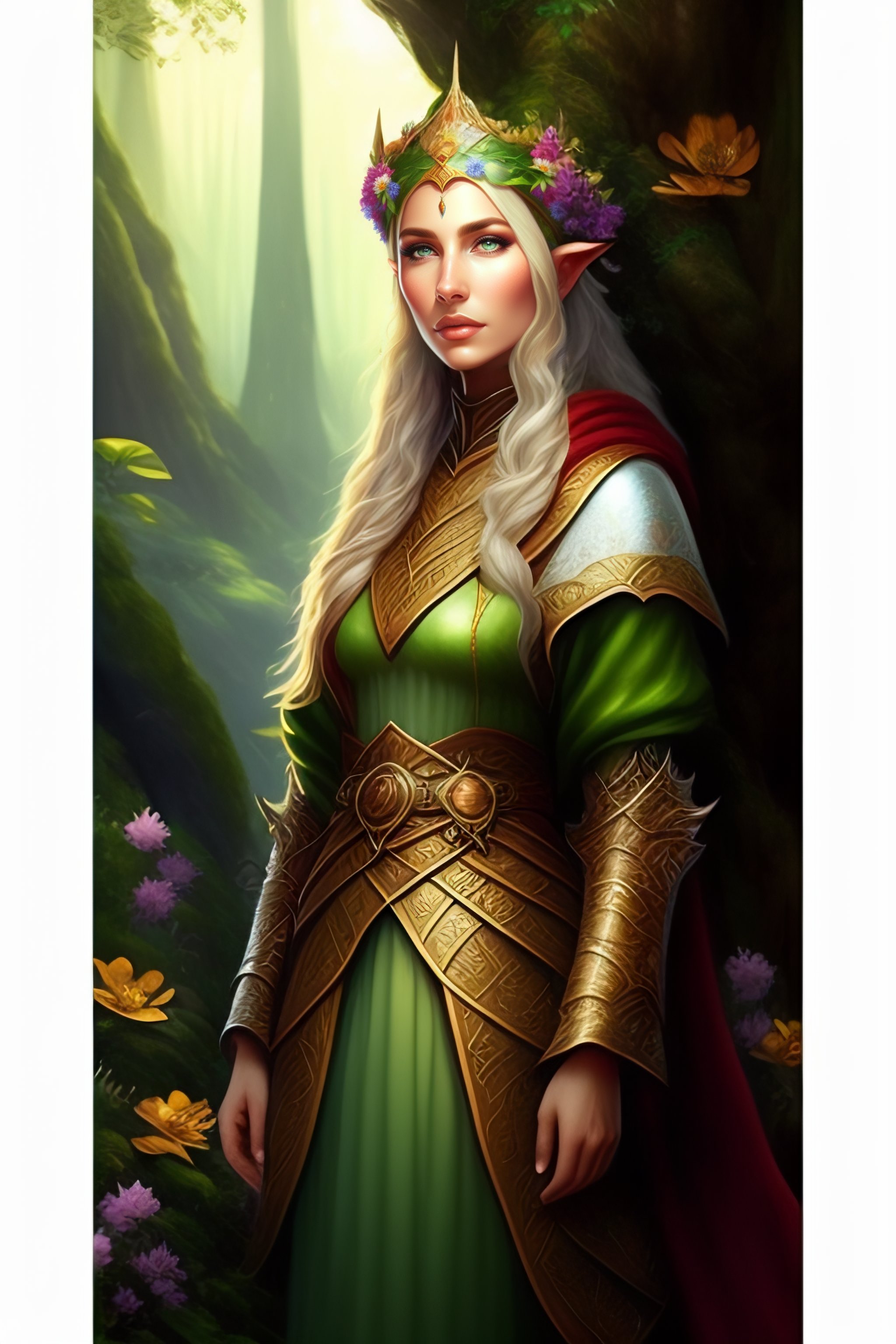 Lexica - Cleric elf wants to protect the forest . Many flowers ...