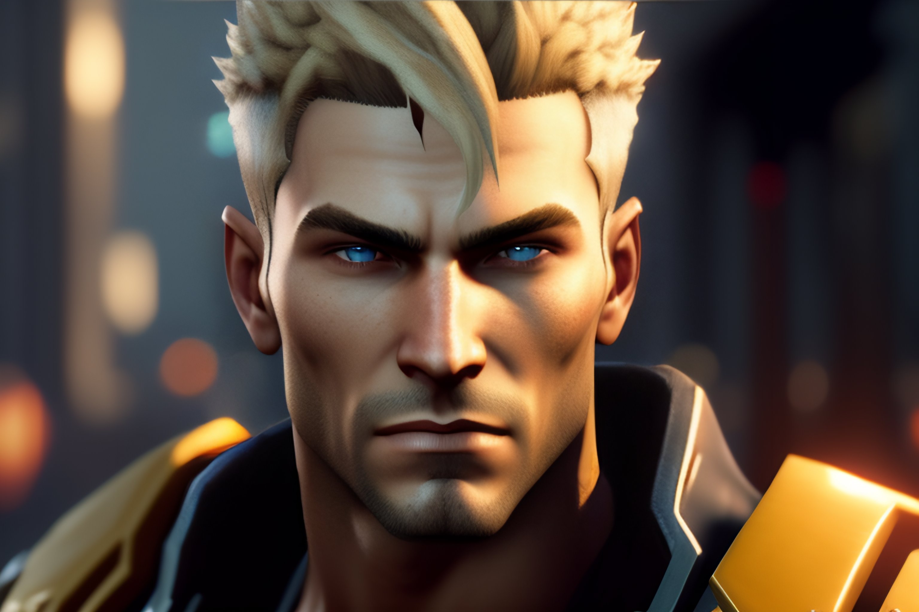 Lexica - An blond man with a scar on his face russian in the assault ...