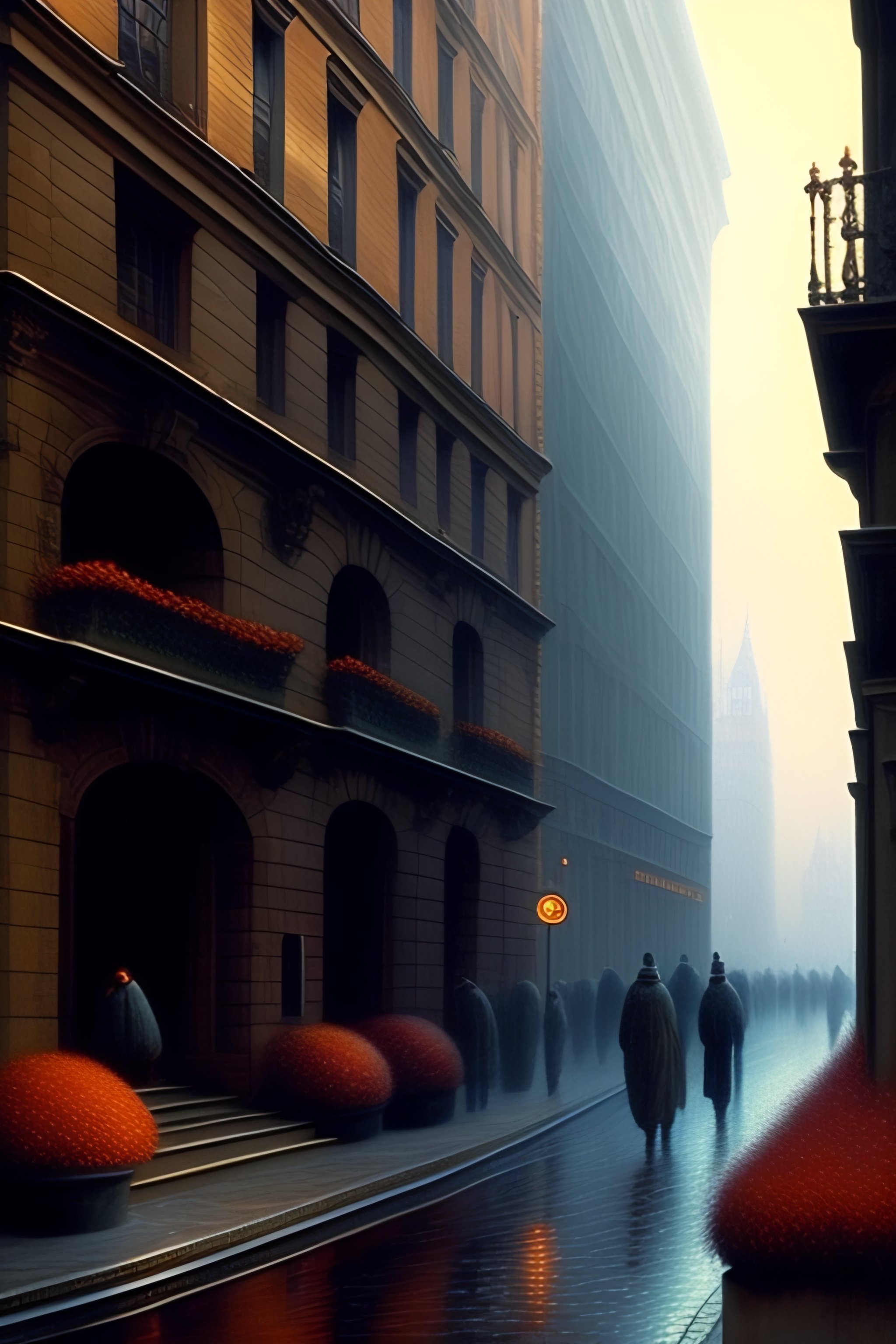 Lexica - London streets, hectic people, autumn day, noon, detailed ...