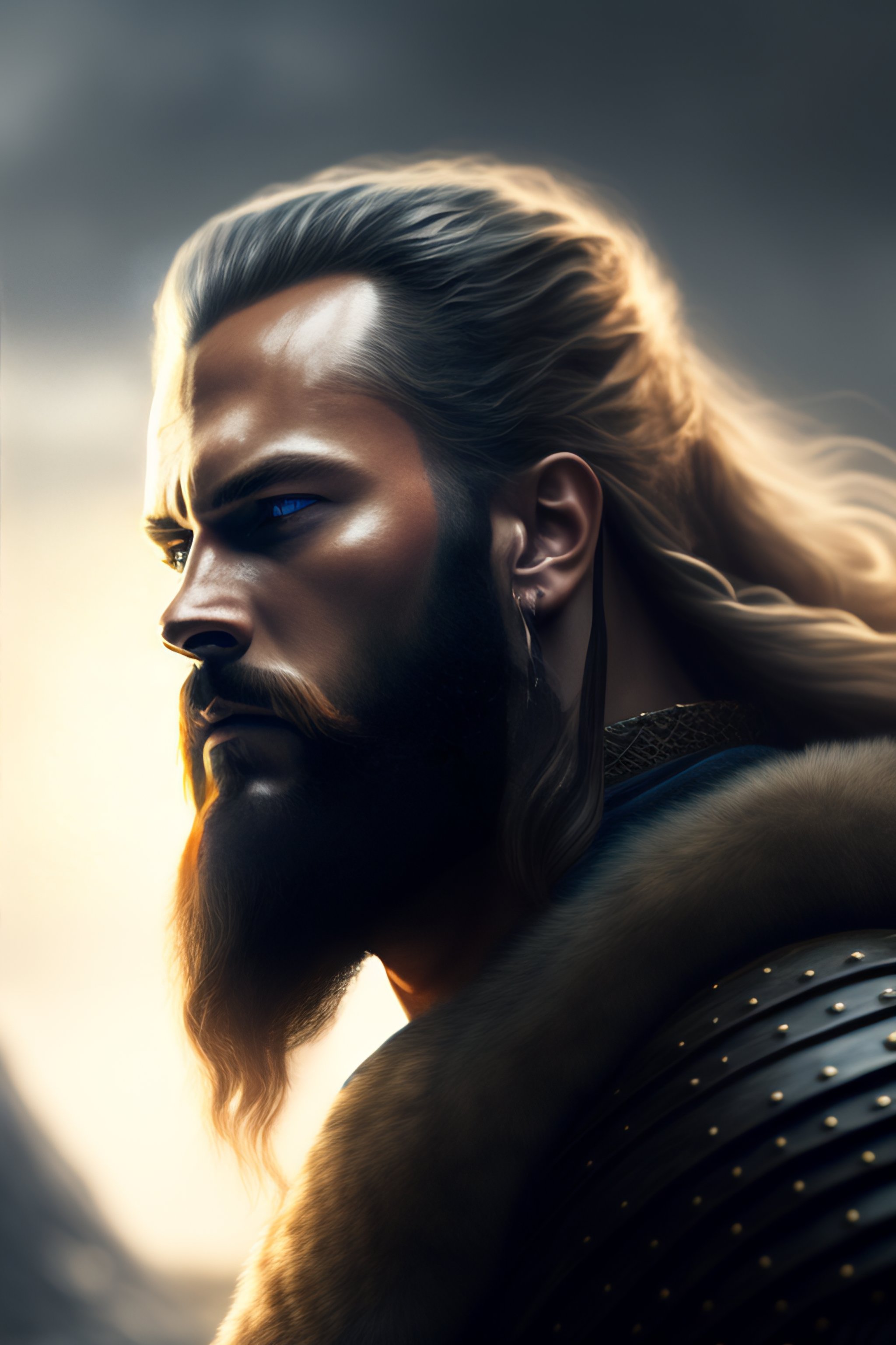 Lexica - Portrait of a Rollo Lothbrok ready for battle, viking warrior ...