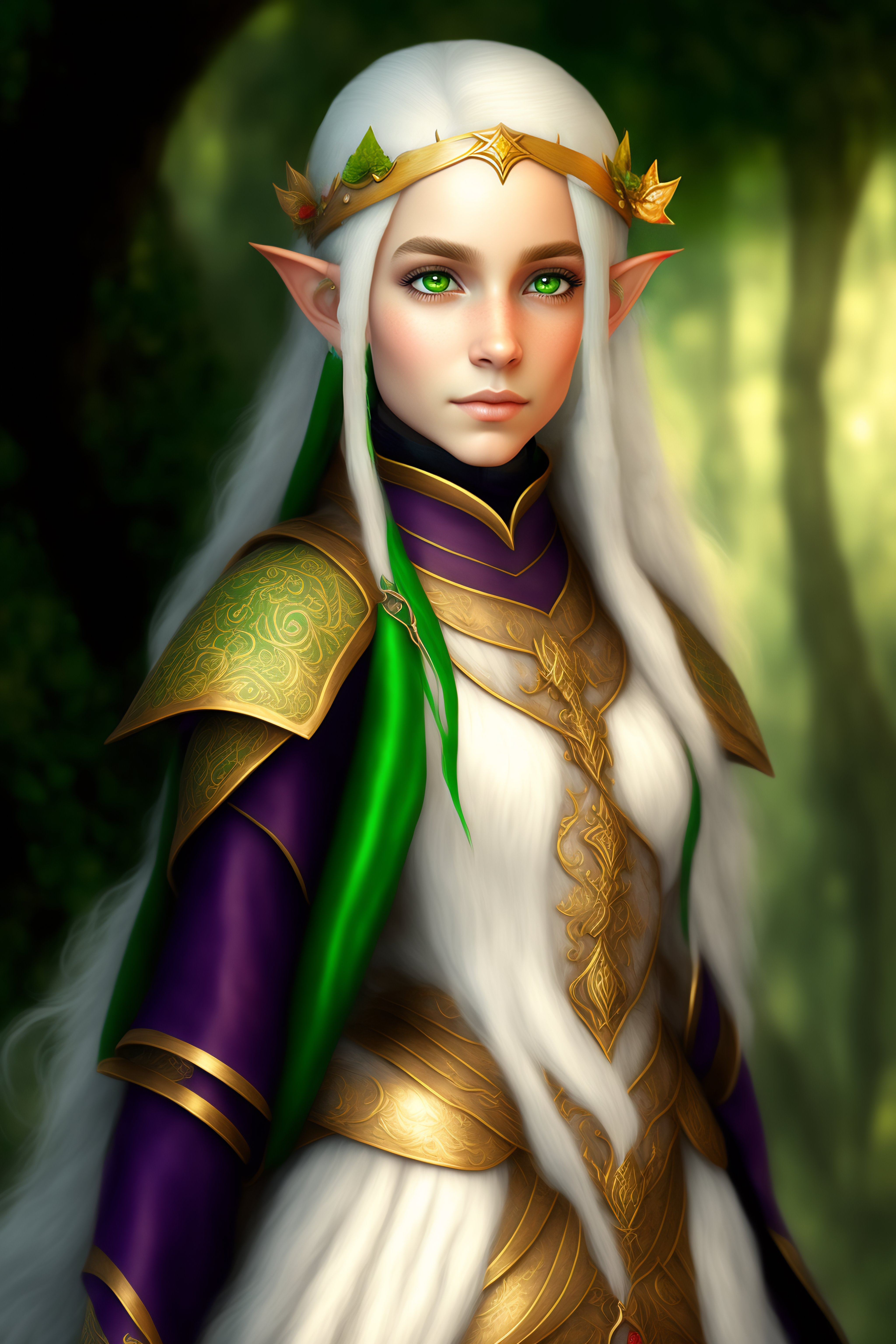 Lexica - A kid elf fairy with a feminine childish face. She has ...