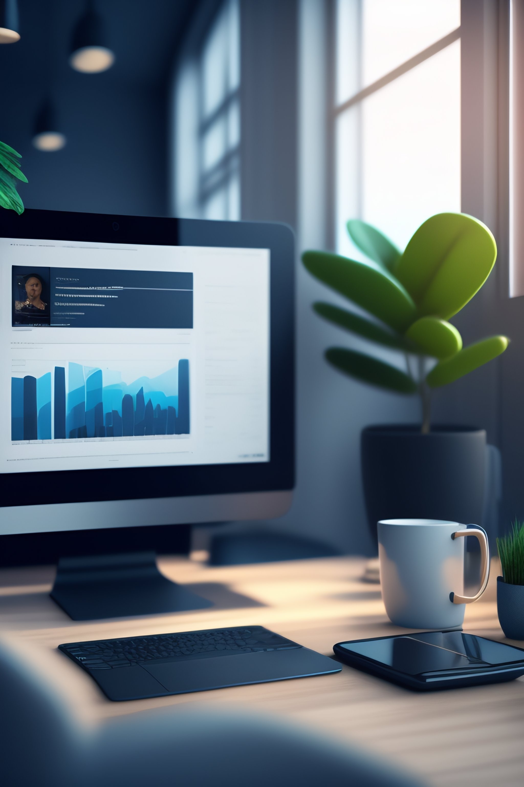 Lexica - A developer working in an office, photo, detailed image, 4K