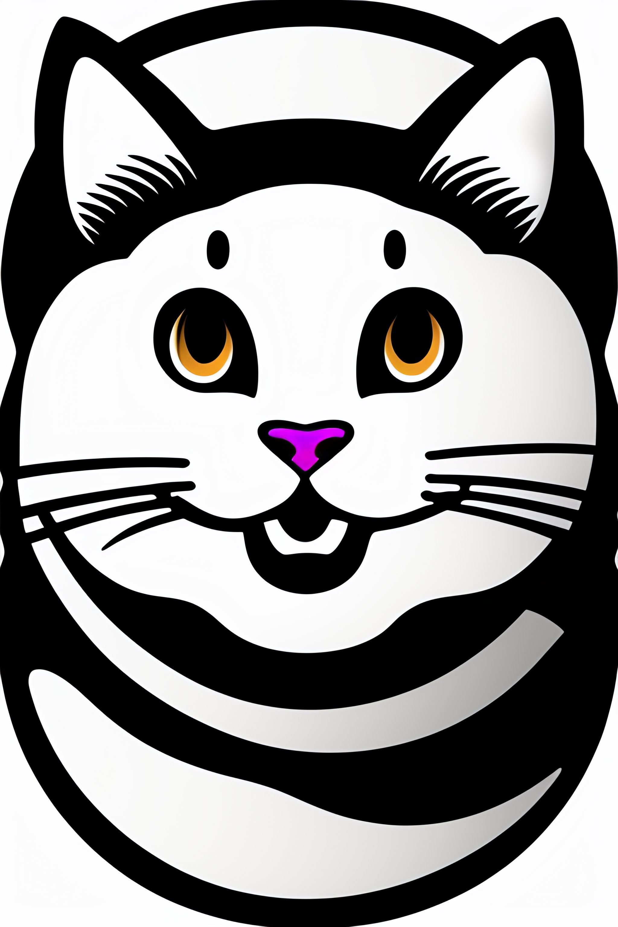 Happy Cat Face Clipart