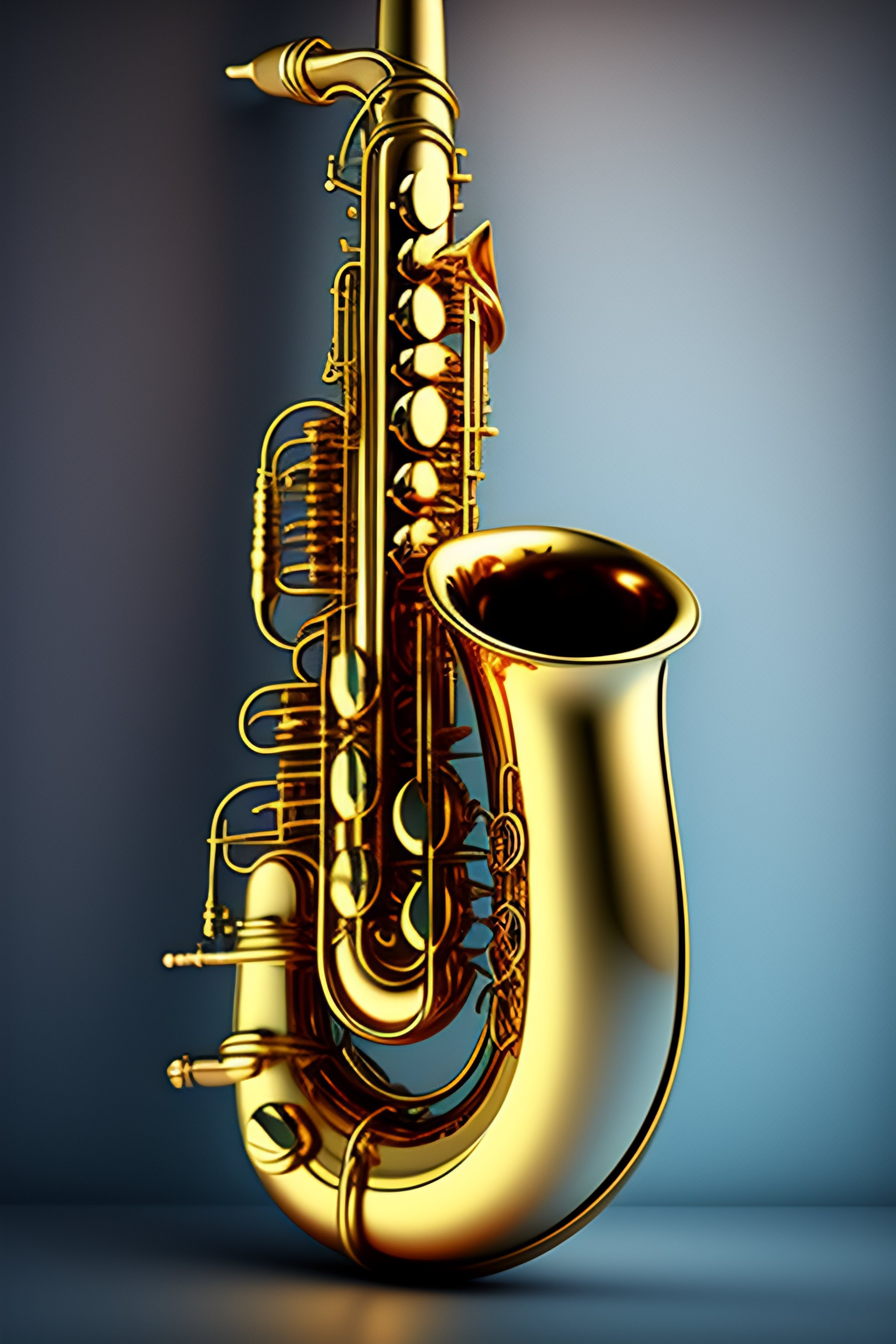 Lexica - Photo-realistic saxophone, plain background
