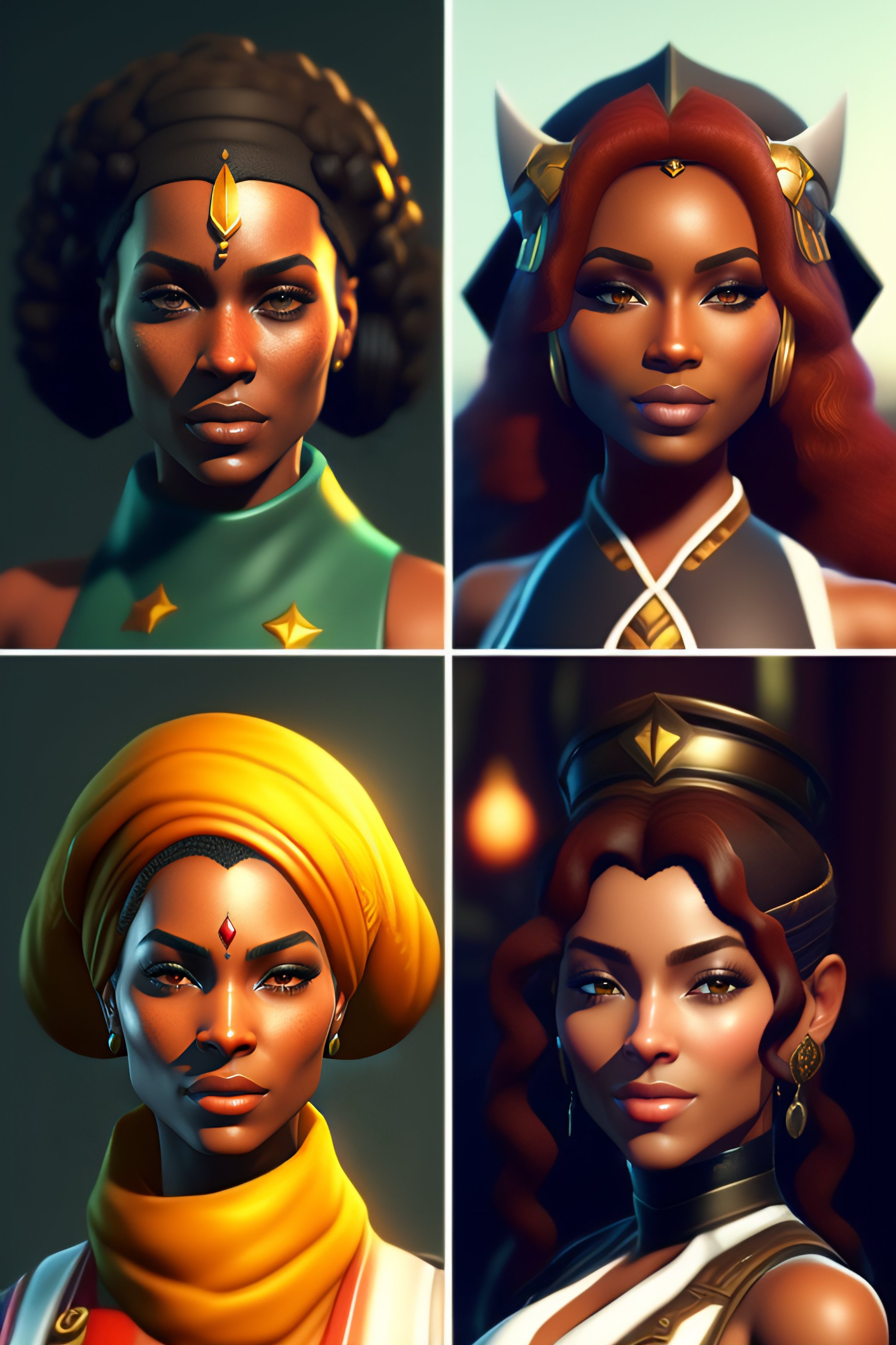 Lexica - Game character in various angles.