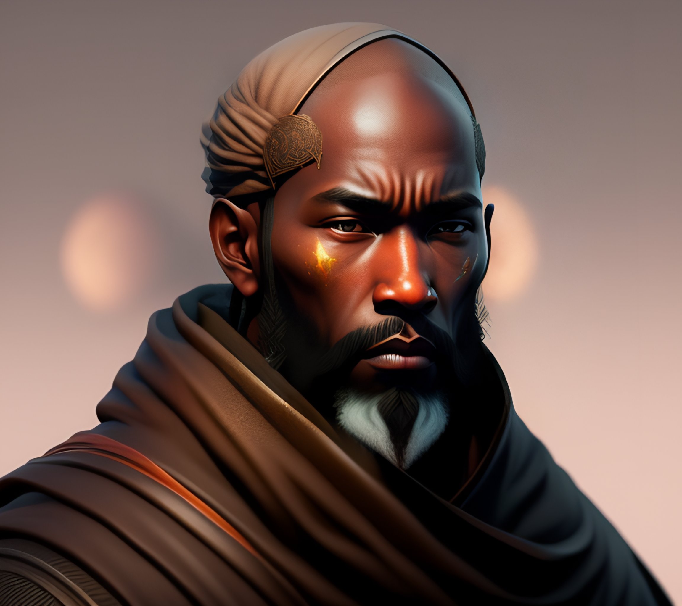 Lexica - Monk, basic, plain, austere, unadorned, somber, monochromatic, fantasy, artstation