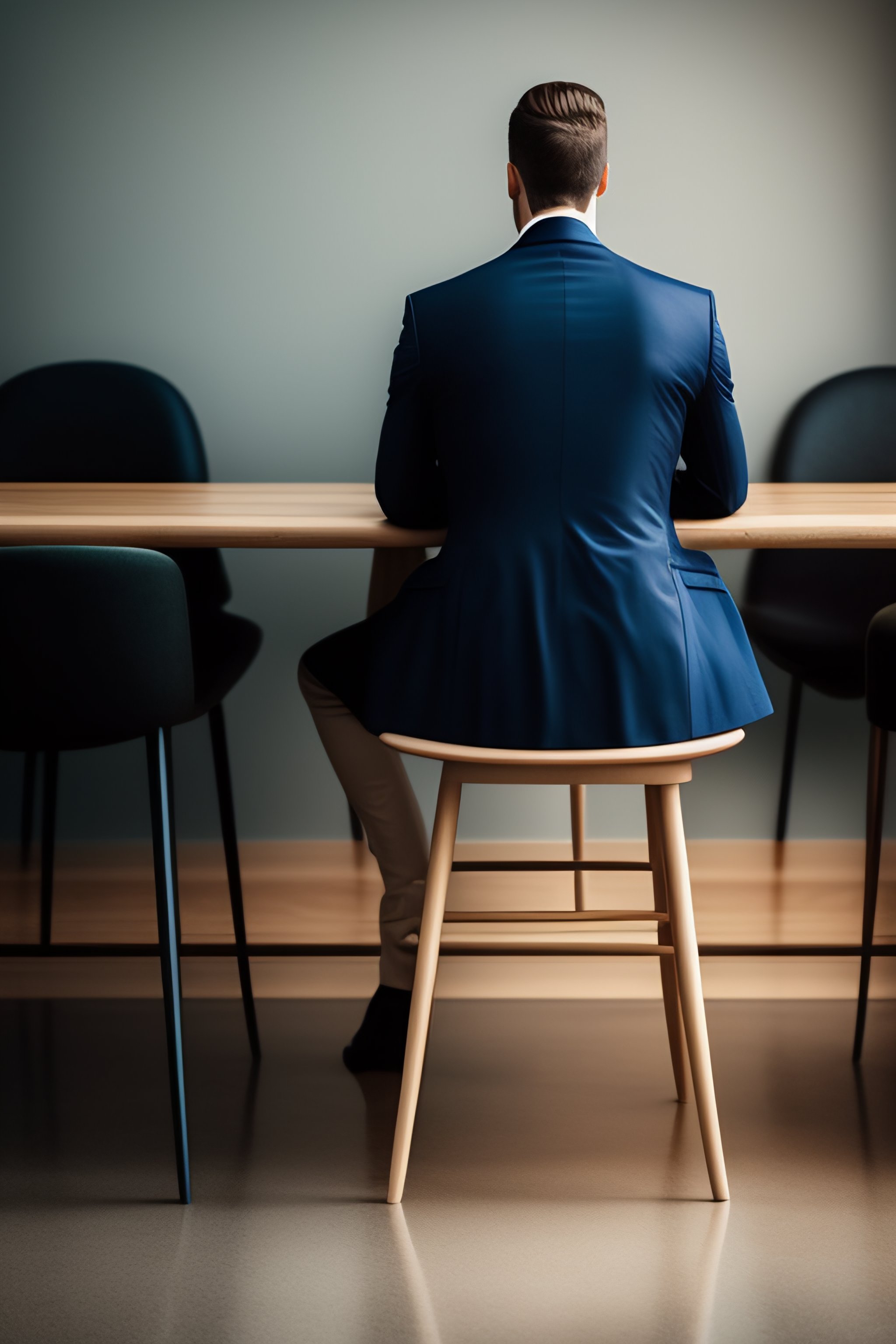 Lexica - Man seen from behind in a chair