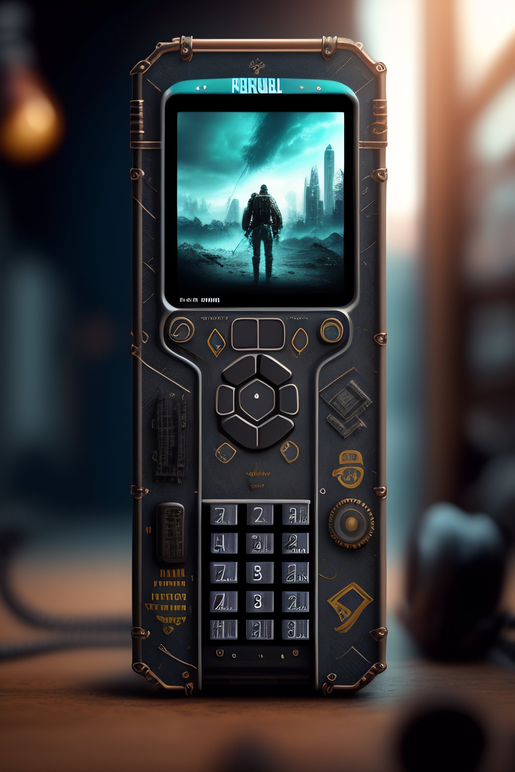 Lexica - An extremely complex Fallout 4 Mobile phone, Waste punk, gray