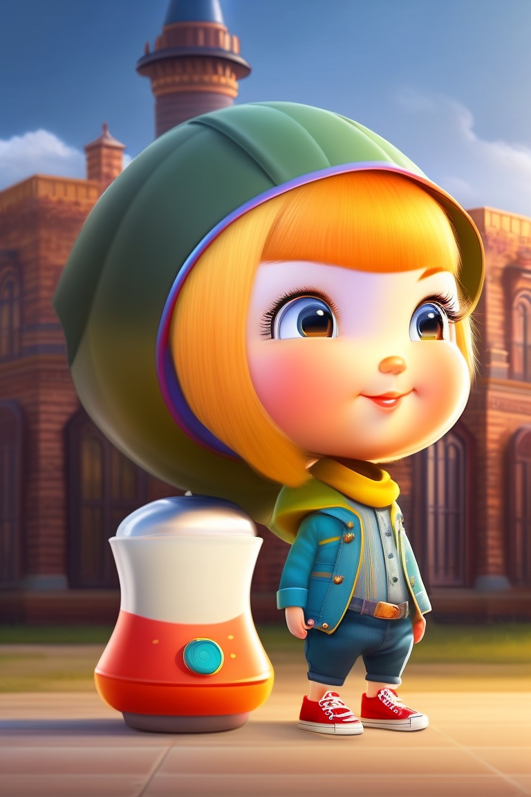 Curious Cartoon Girl