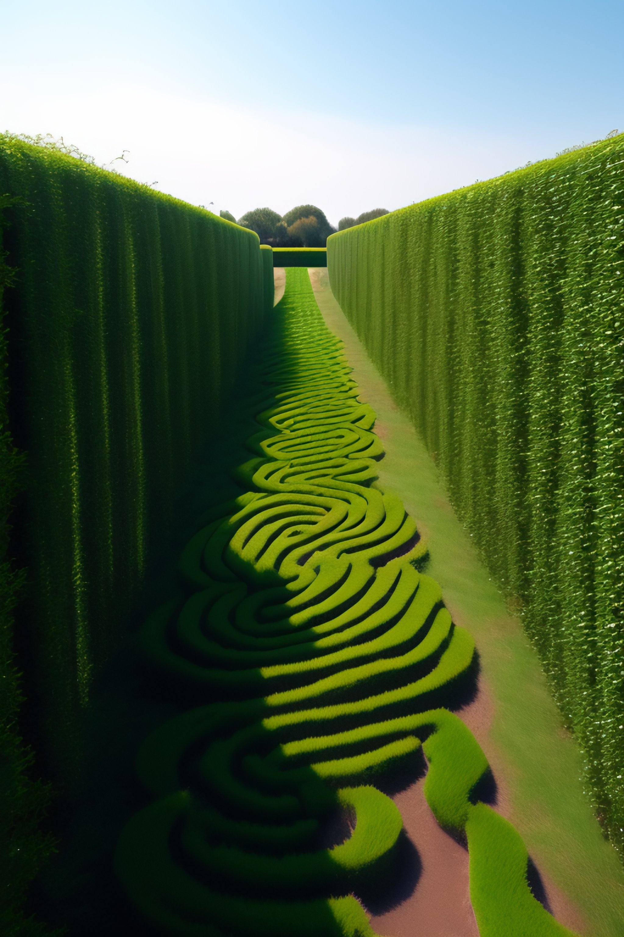 Lexica - Green maze, long red thread, knots of thread, lost, confusing ...