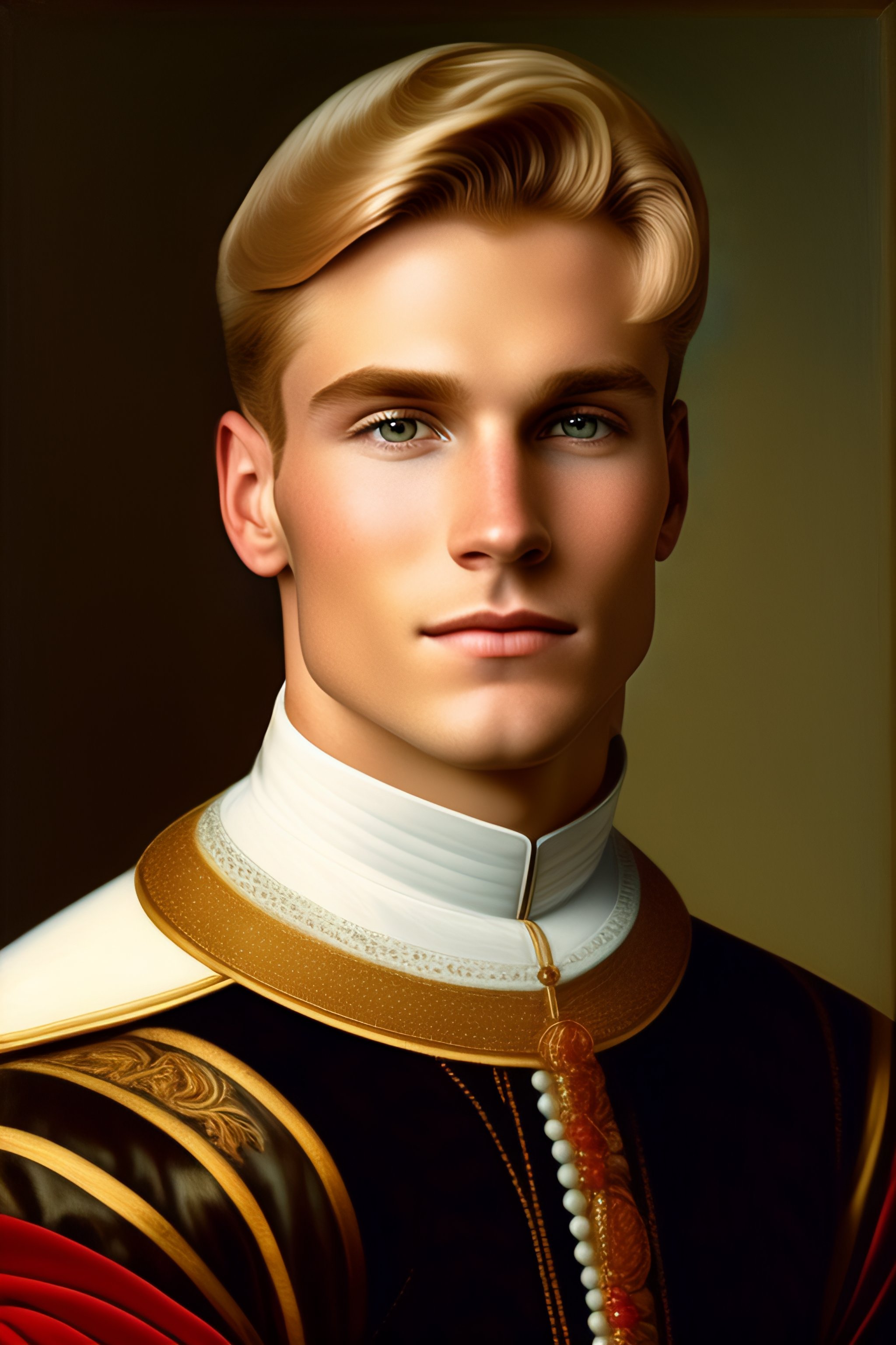 Lexica - Portrait of a handsome blonde gay boy from the renaissance