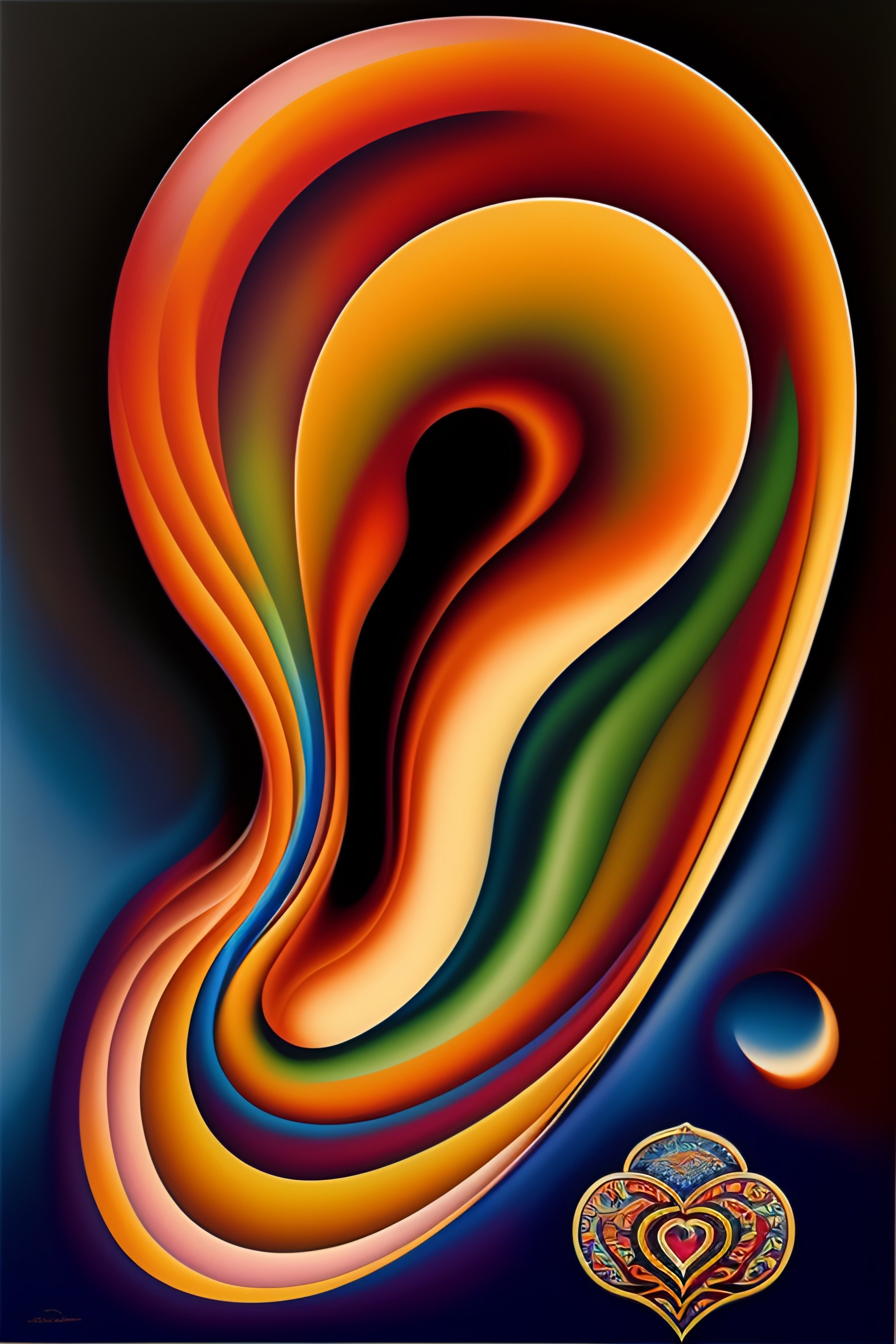 Lexica - Octavio Ocampo's inspired male nake body in a heart shape