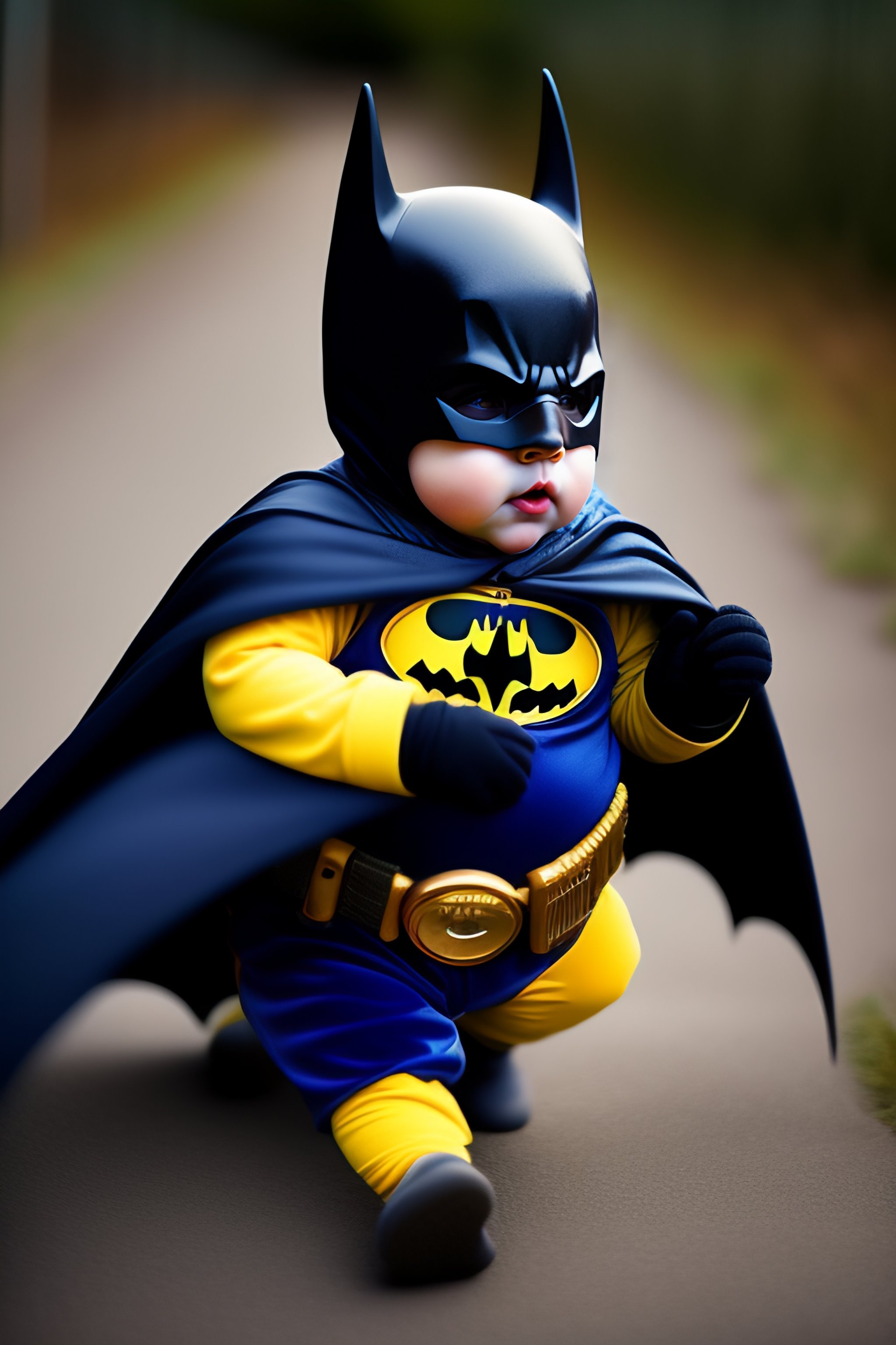 Lexica - A baby dressed as batman