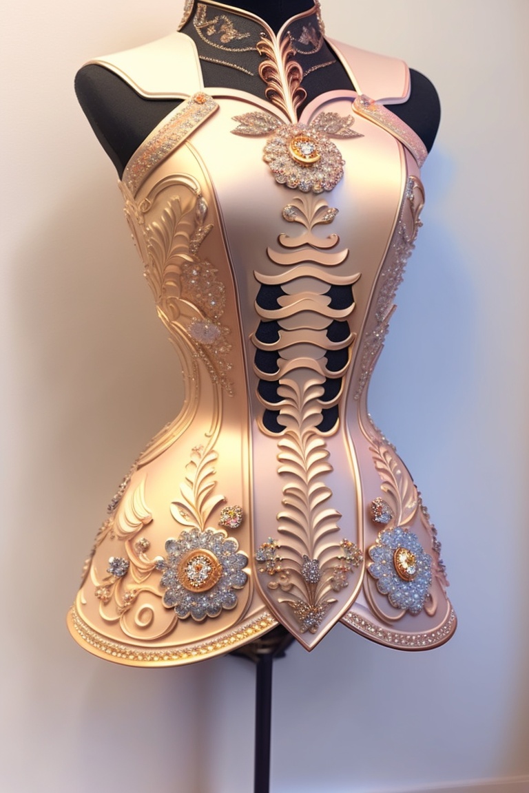 Lexica - 1950;s female skeleton bone corset encrusted with lots of ...