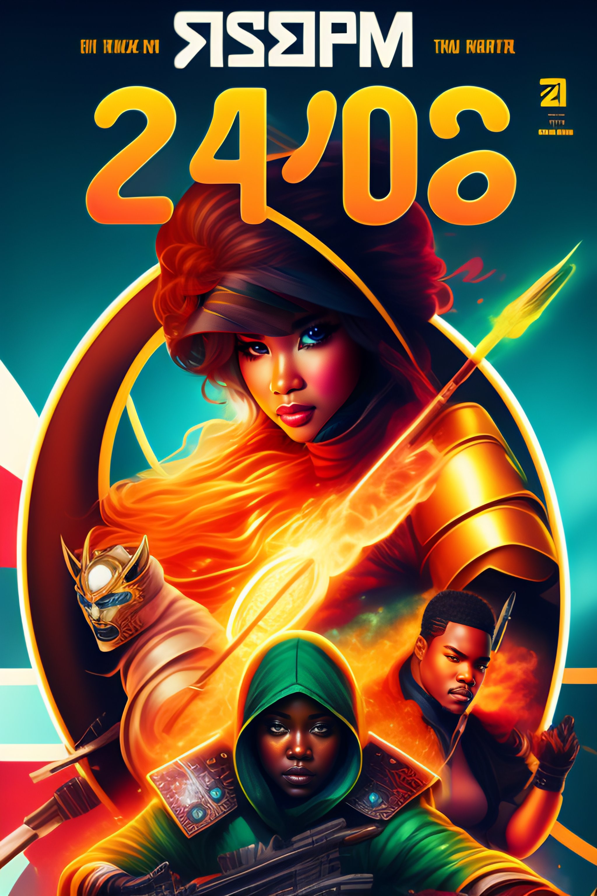 Lexica - Epic comic book cover without text