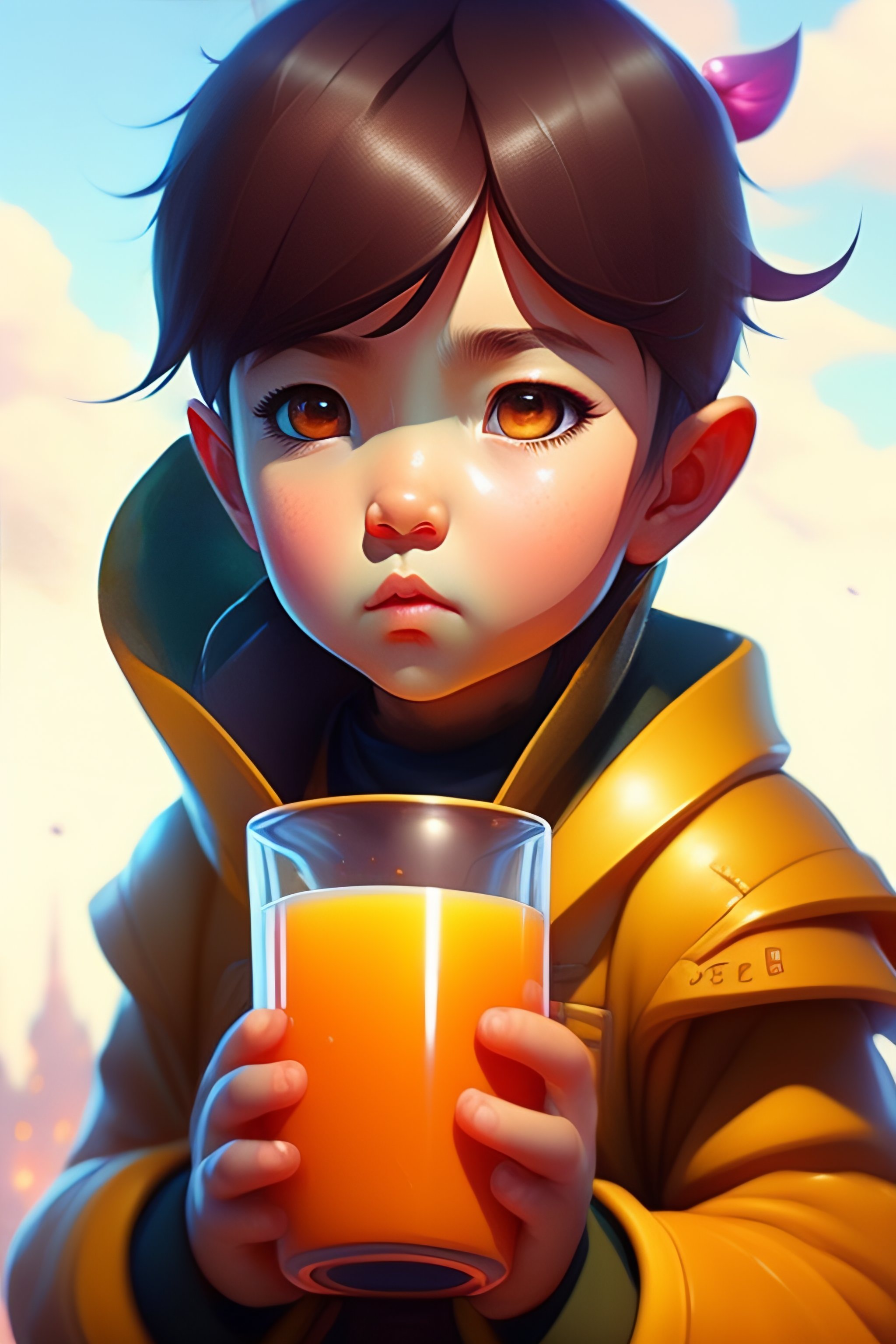 Lexica - Baby drinking juice art heartstone Video game icon, official ...