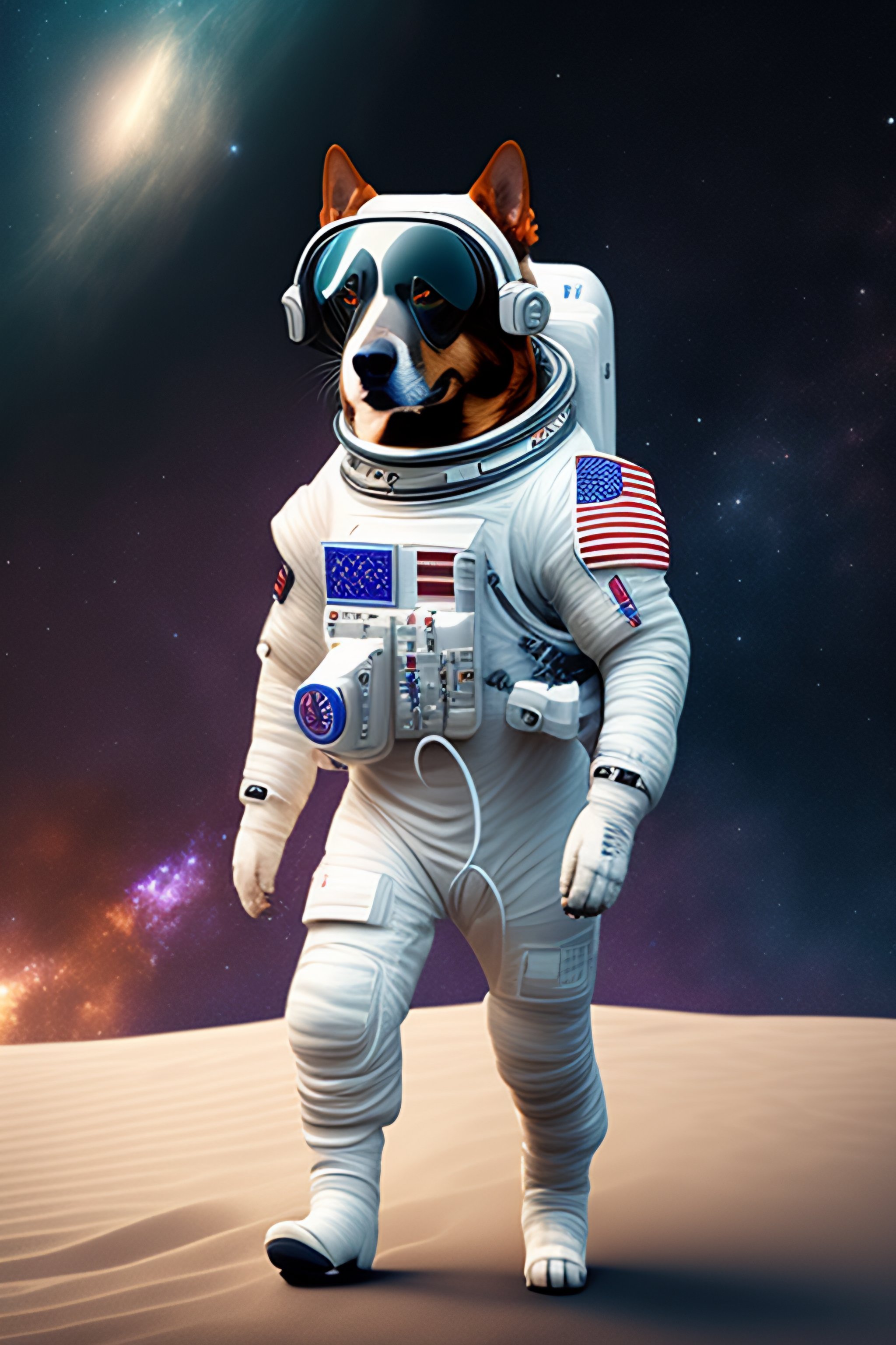 Lexica - Humanoid dog astronaut, the movie, garbage of the galaxy