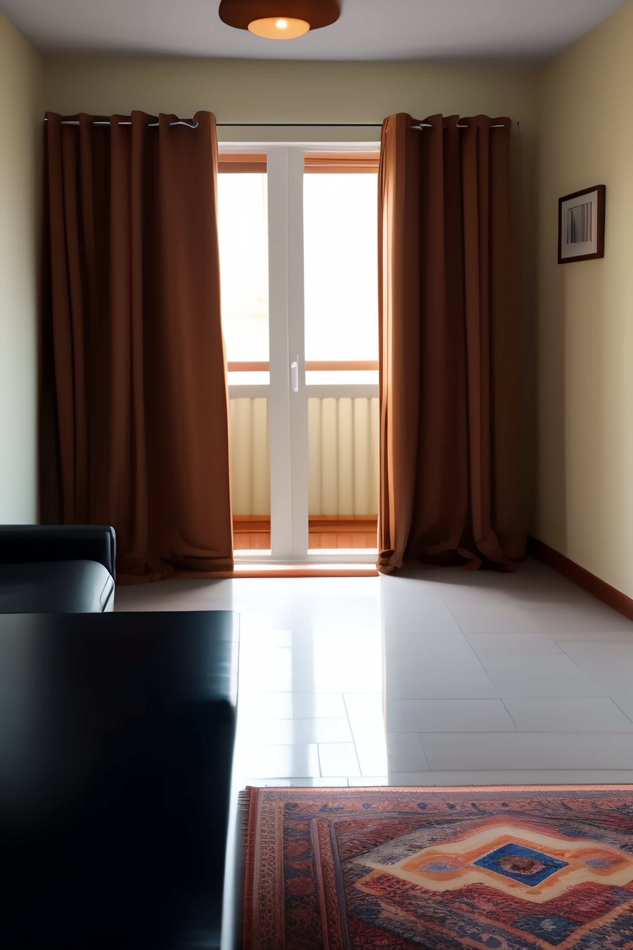 Lexica - Crowded room with entrances that have curtains in the left and ...