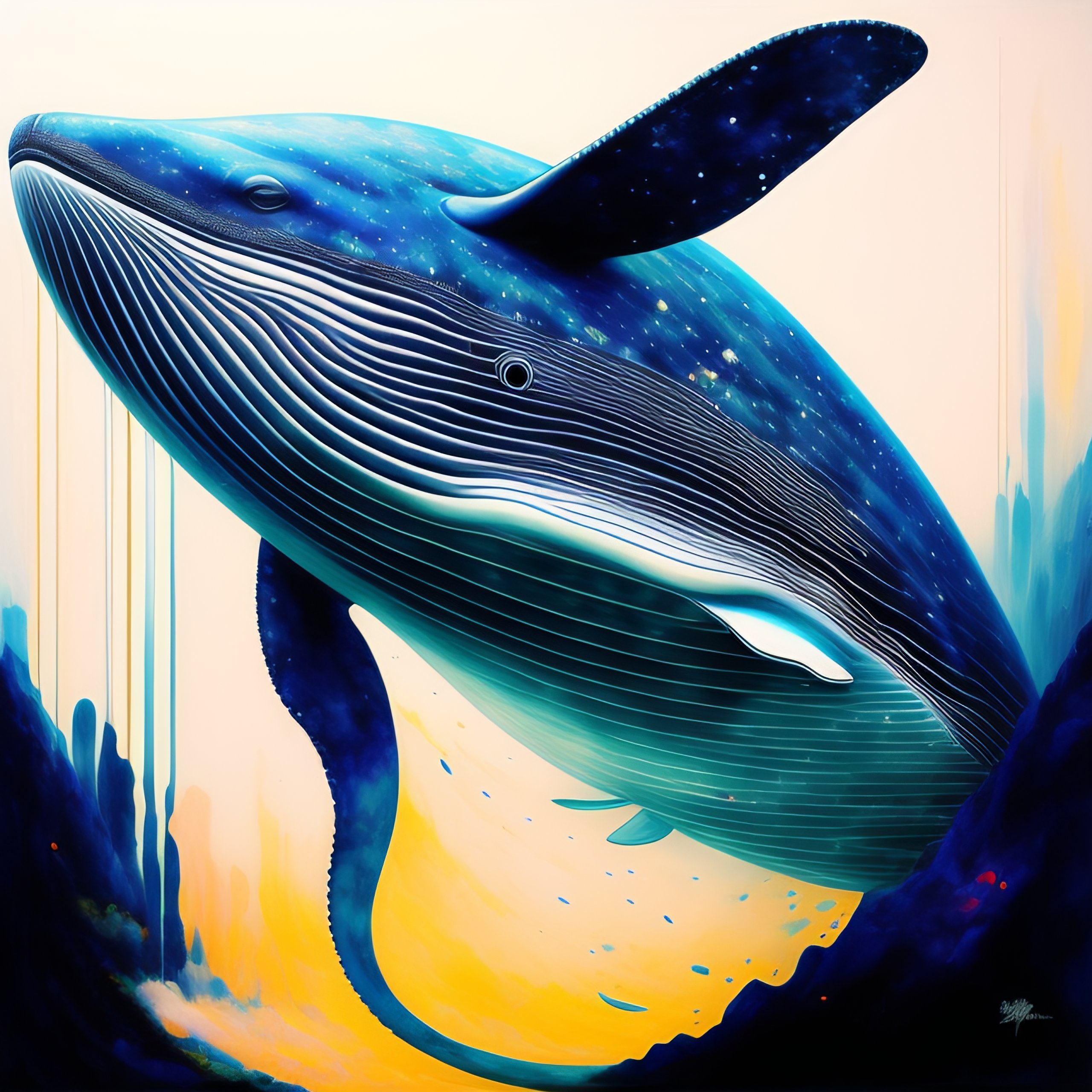 Lexica - Whale, painting, by greg ruthowski, yoshikata amano, yoji ...