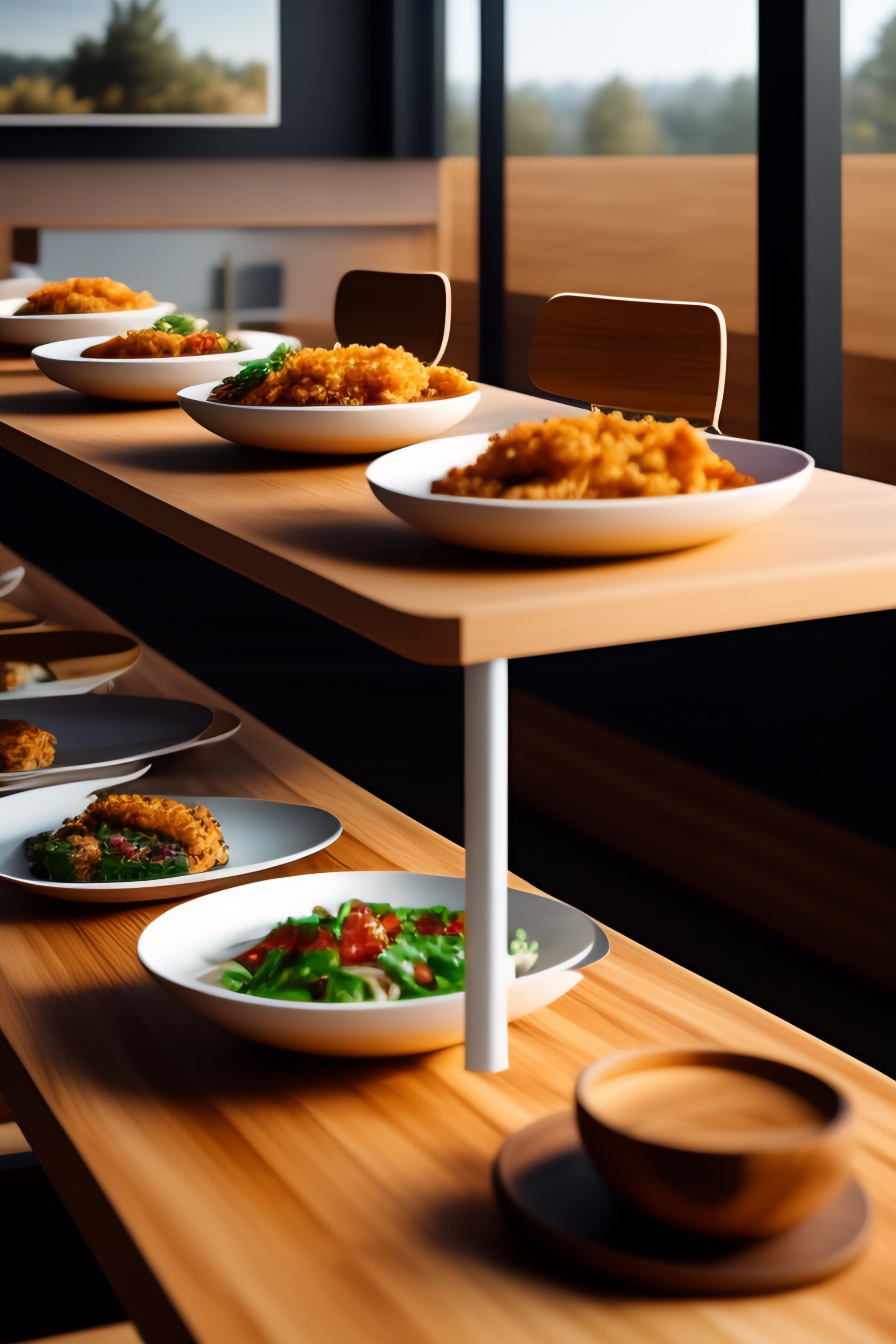 Lexica - Un plateau repas sur une table dans une entreprise avec un ...