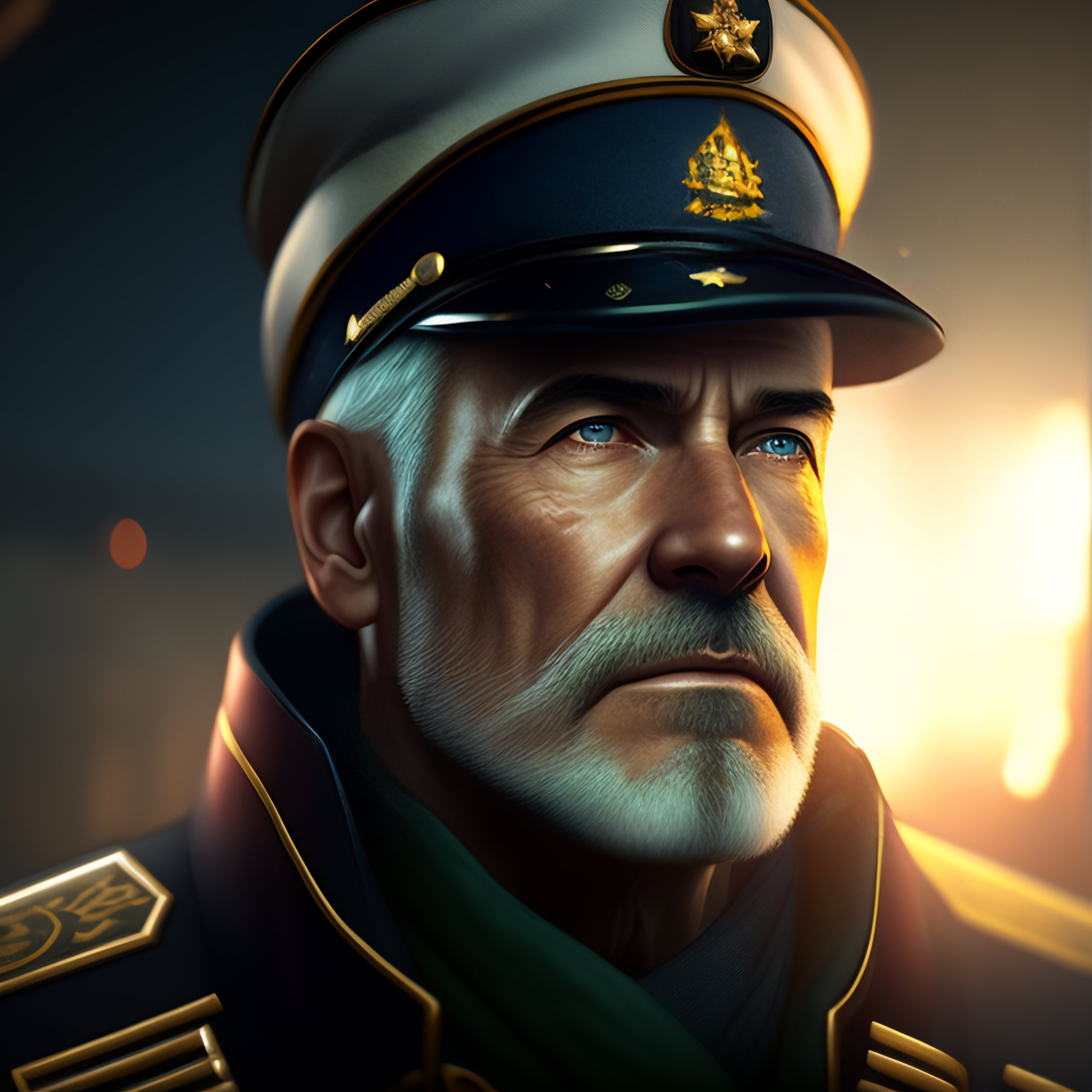 Lexica - Professional digital art of space army navi admiral middle age ...
