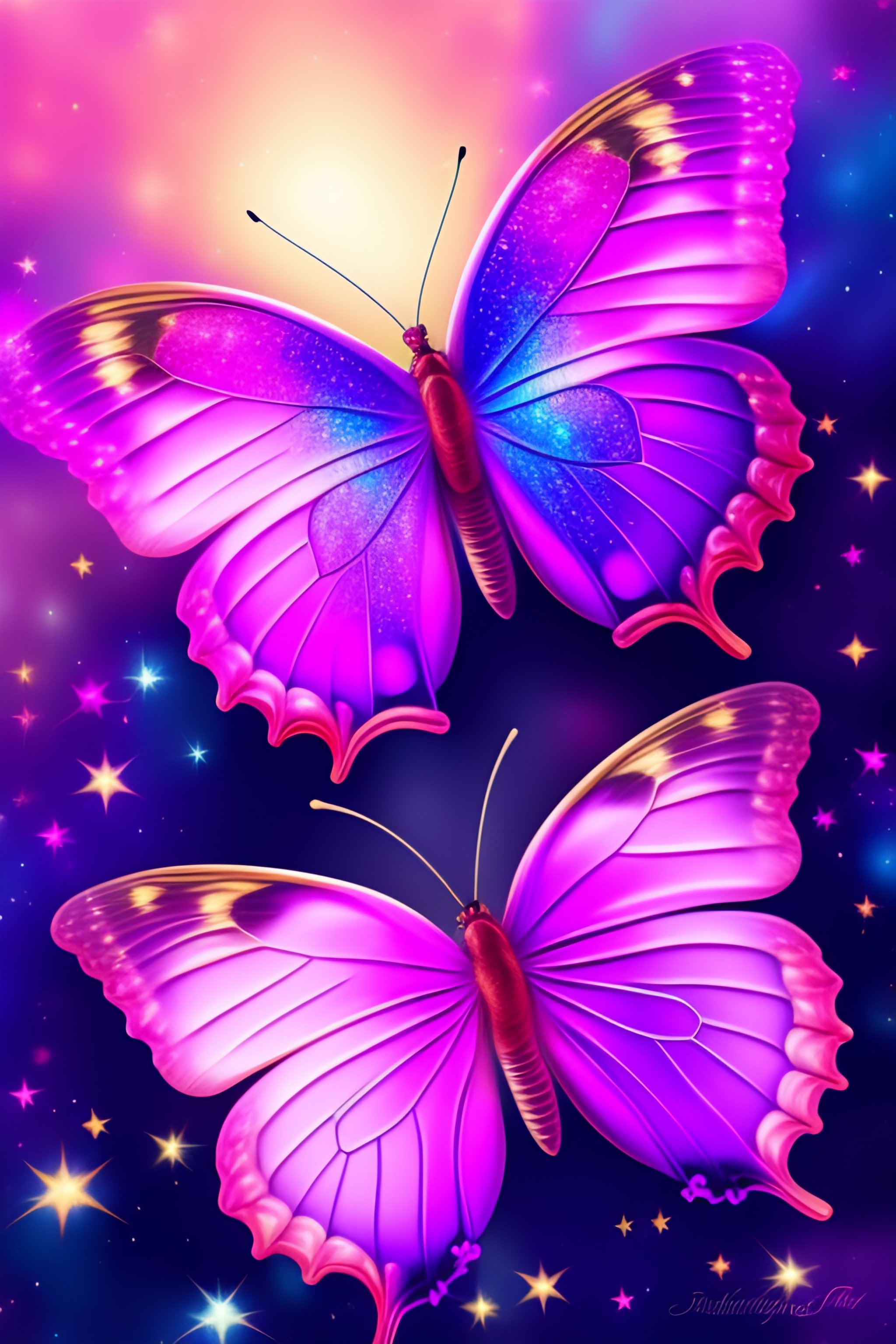 Purple And Pink Butterfly