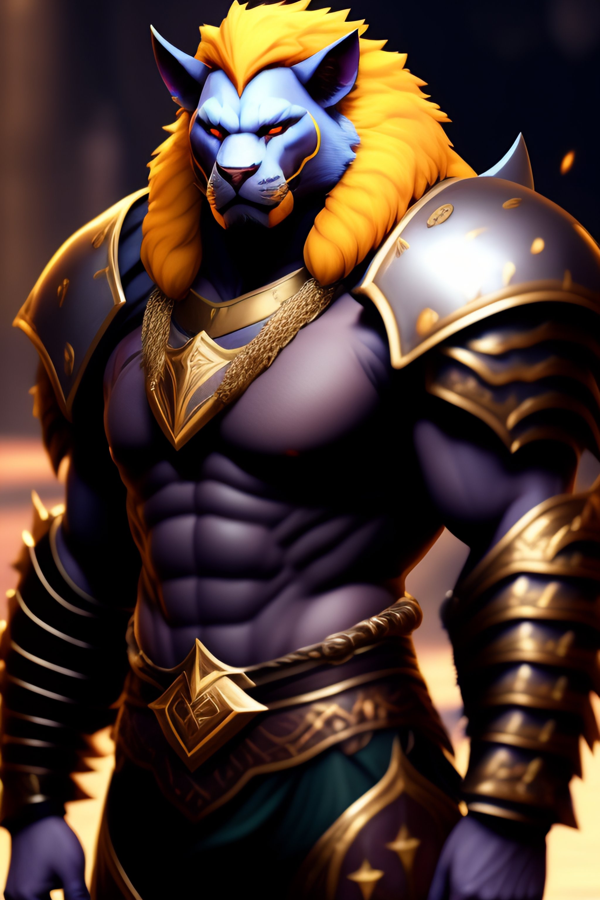 Lexica - Male league of legends character, human animal chimera, heavy ...