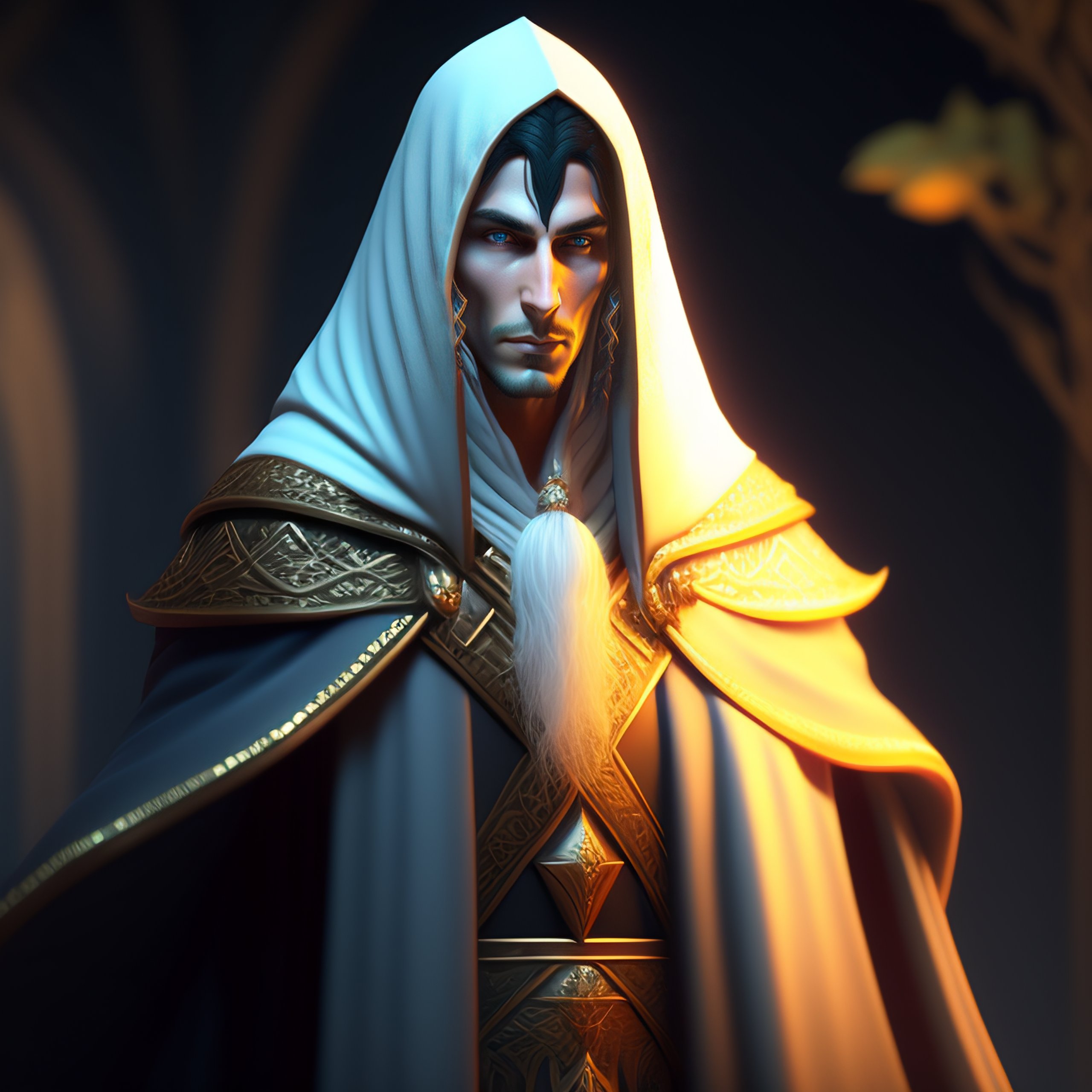 Lexica - A pale elven necromancy wizard with long black hair in a ...