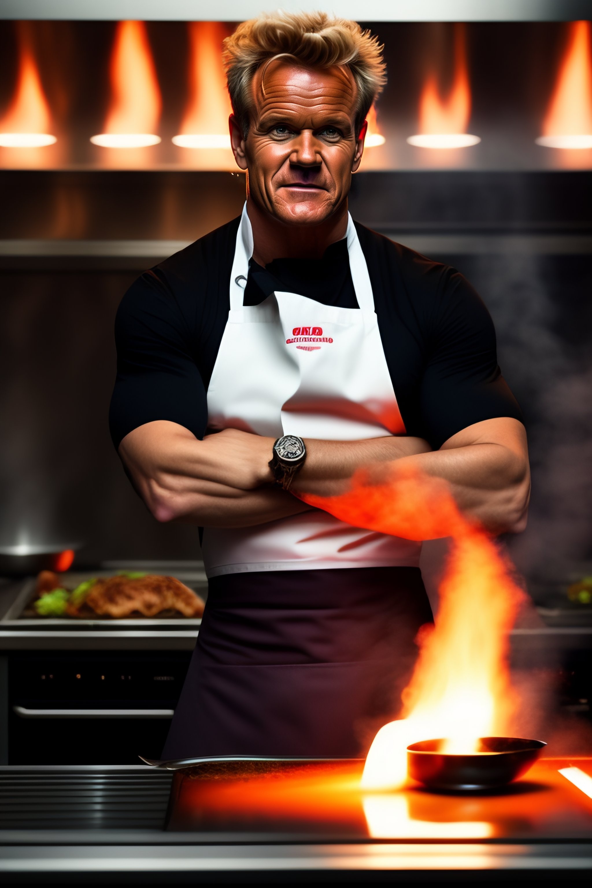 Lexica - Gordon Ramsey cooking the devil