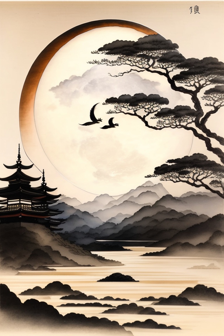 Lexica - Please create a Sumi-e painting inspired by Japanese culture ...