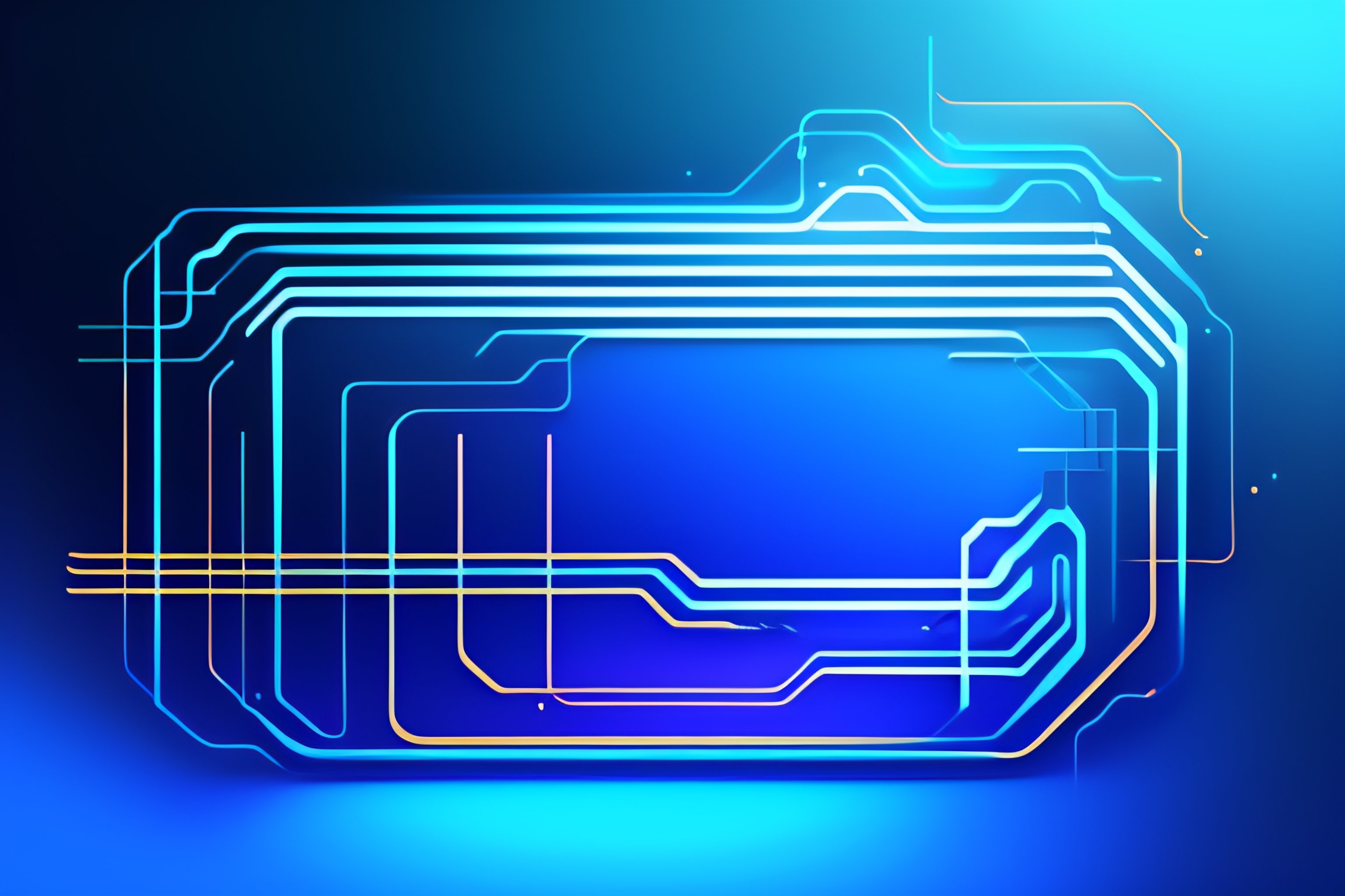 Lexica - Blue circuit vector background