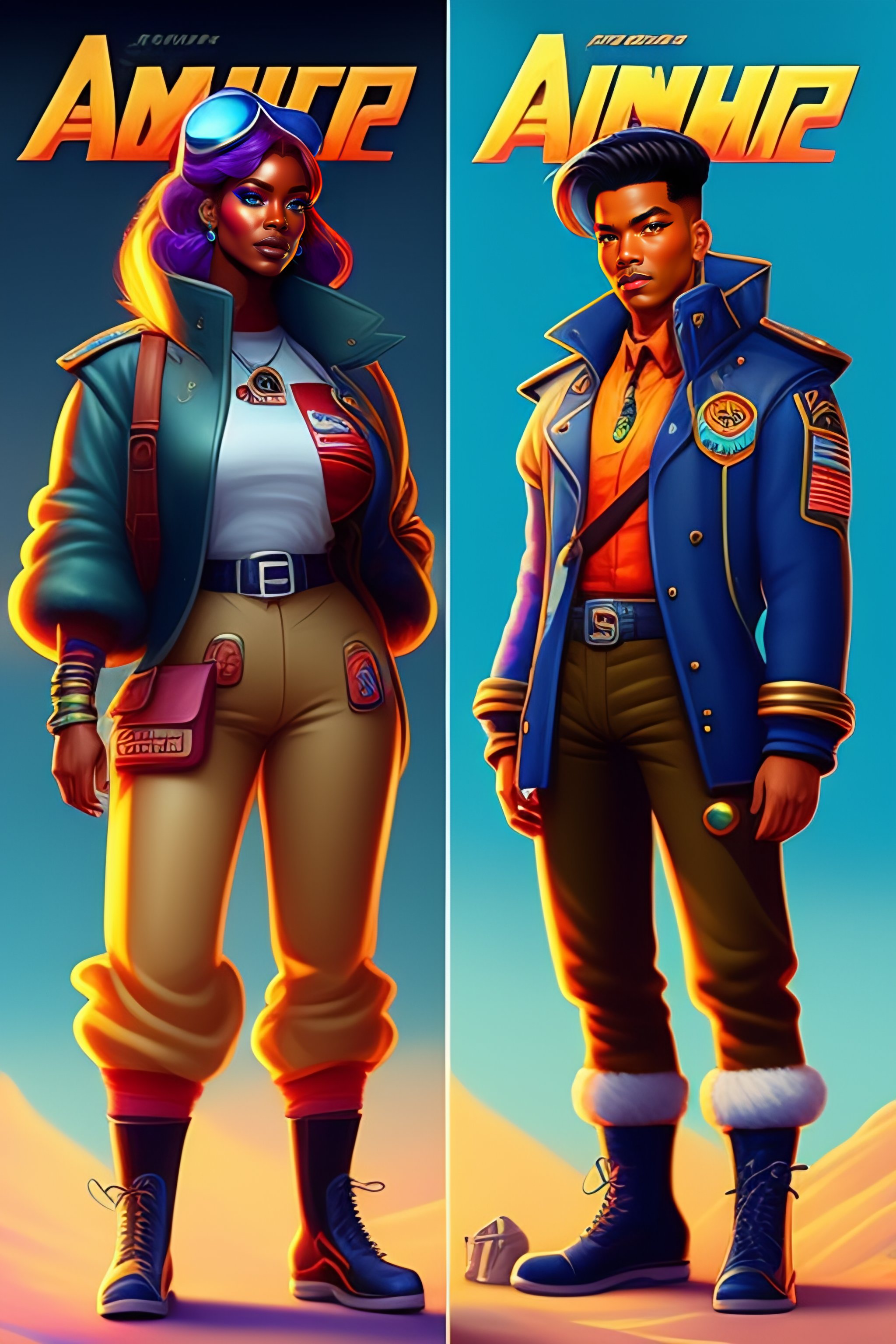 Lexica - Adventure character retropunk