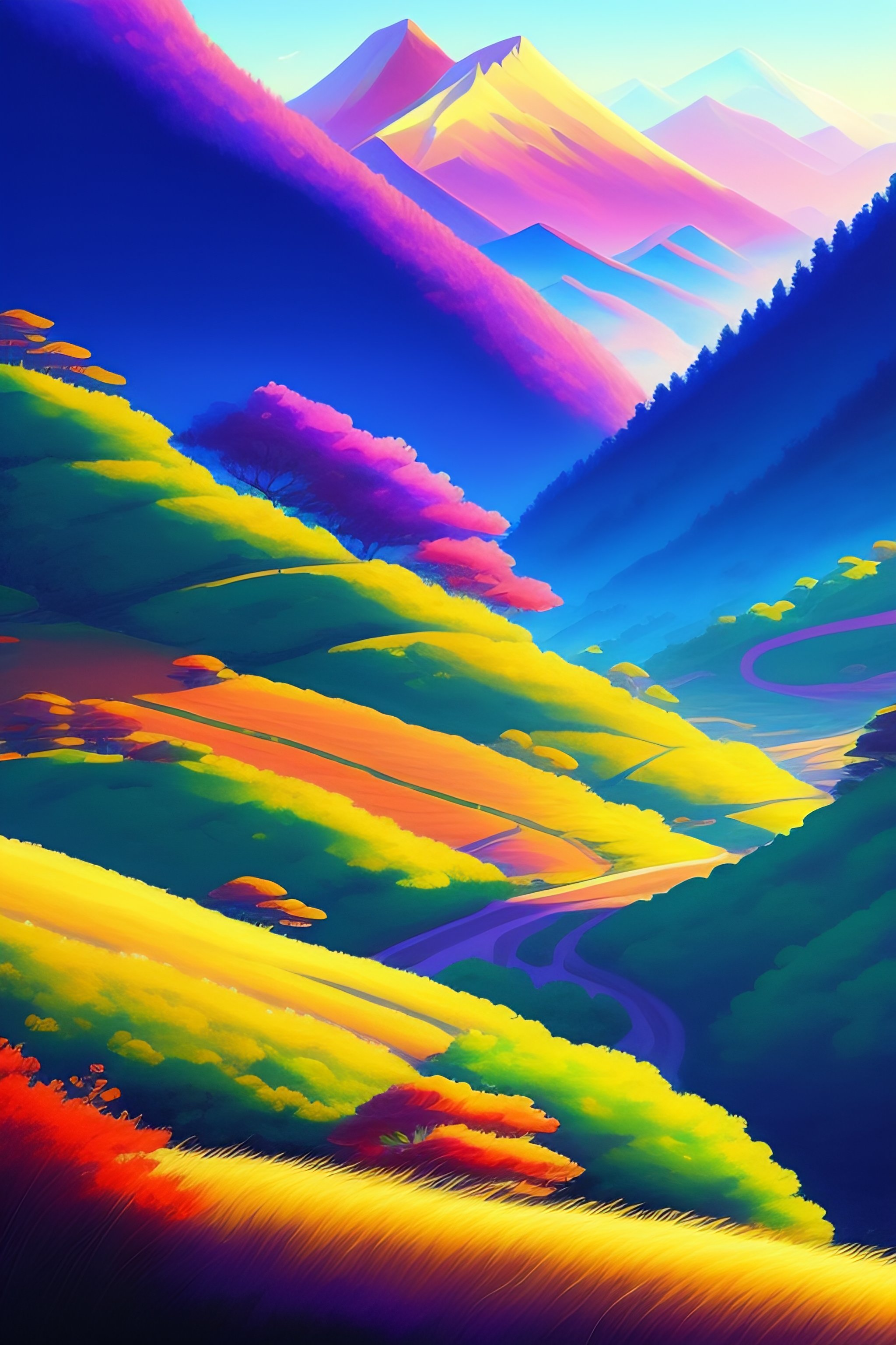 Lexica - Stunning landscape oil painting from Studio Ghibli film, by ...