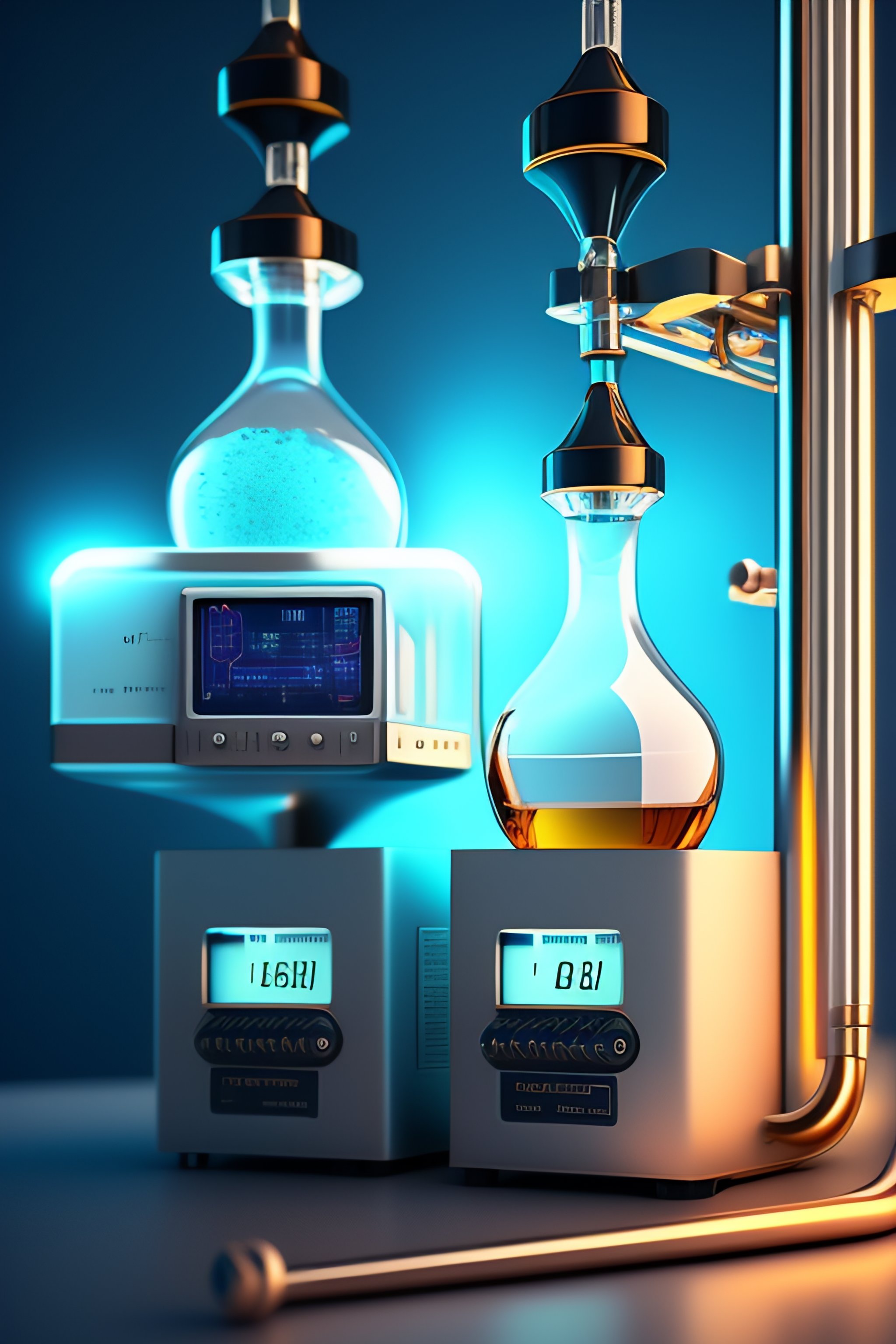Lexica - Very sophisticated and futuristic laboratory equipment,digital ...
