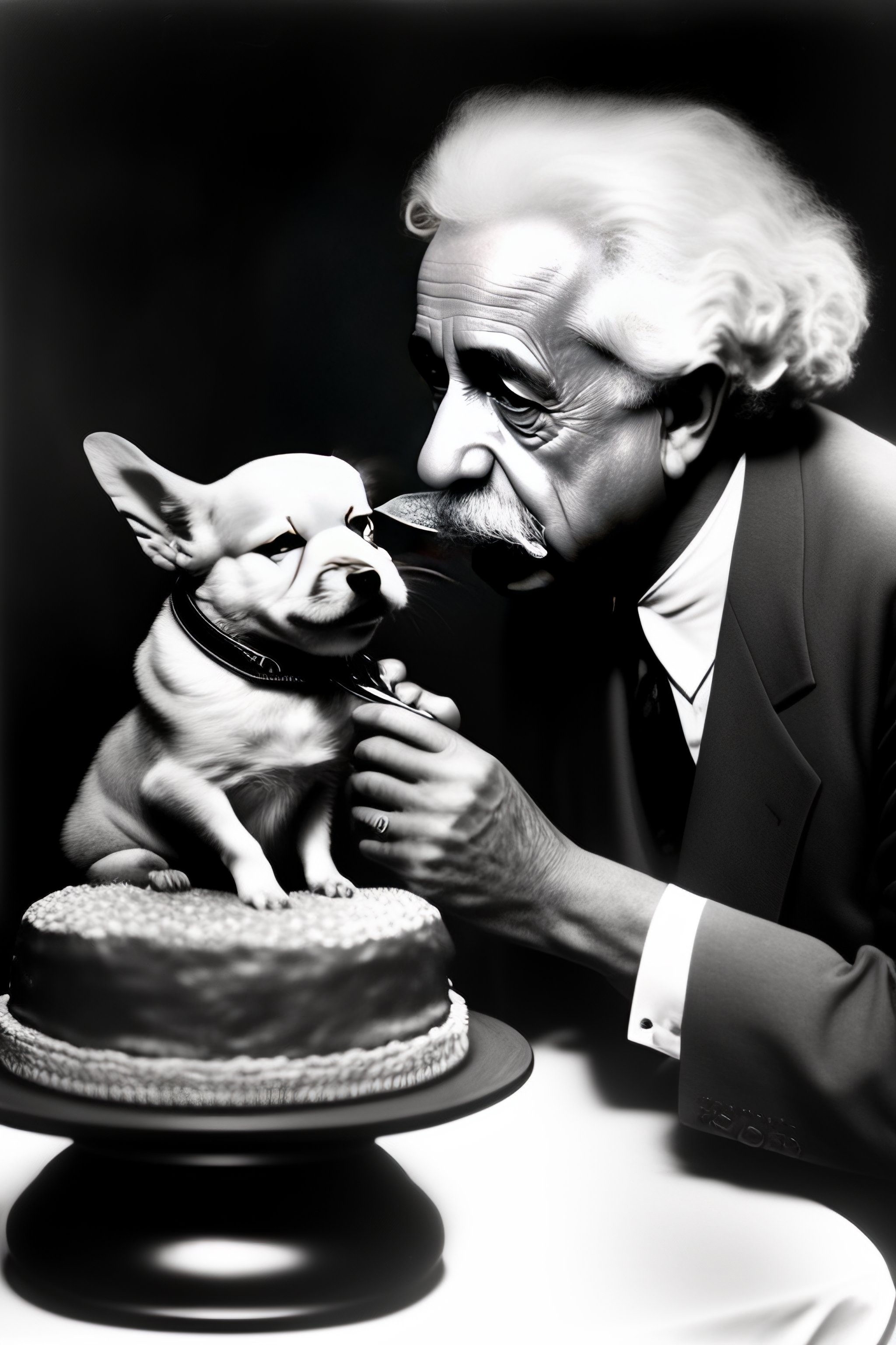 Lexica - Albert Einstein eating a bat