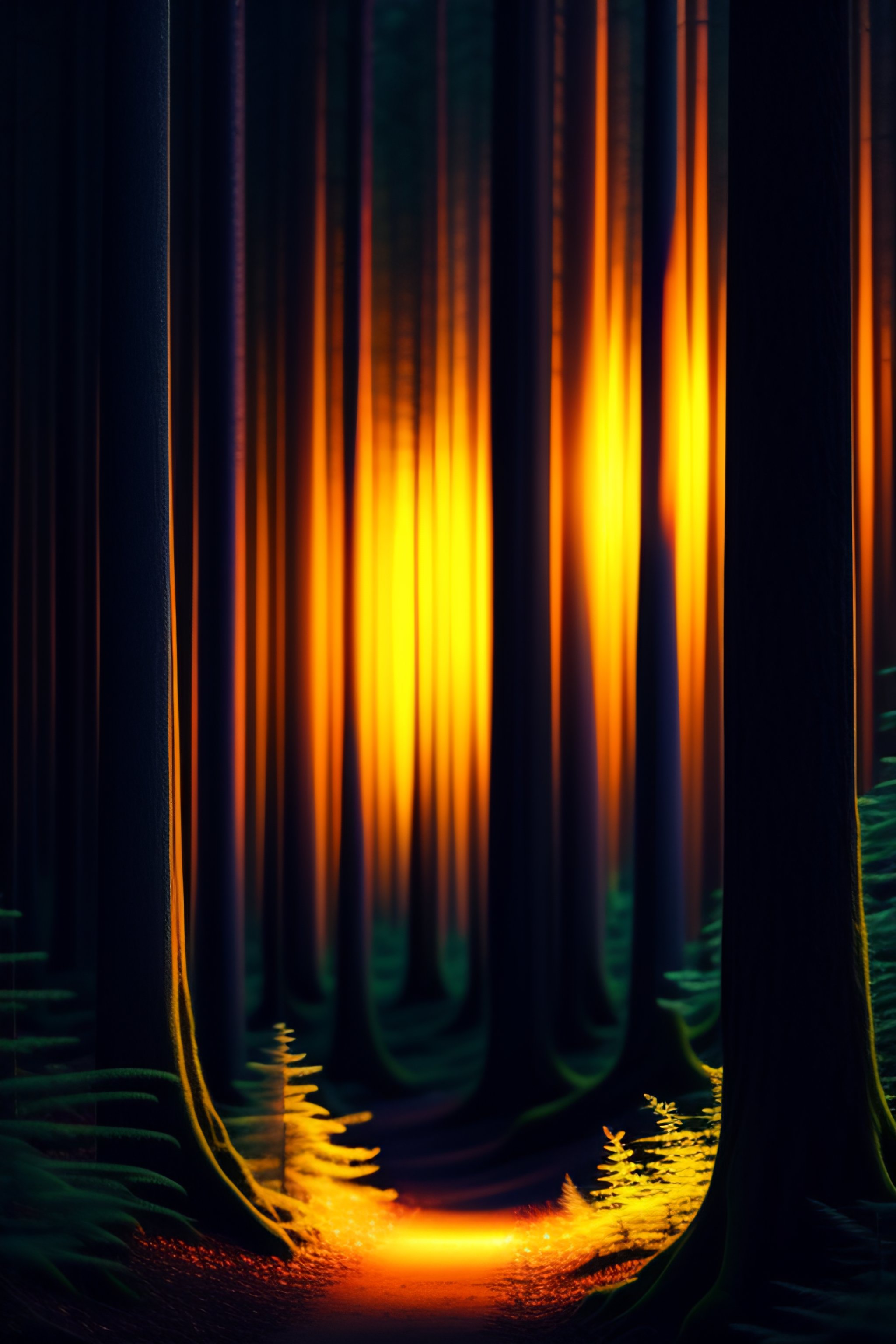 Lexica - Realistic night, dark, forest