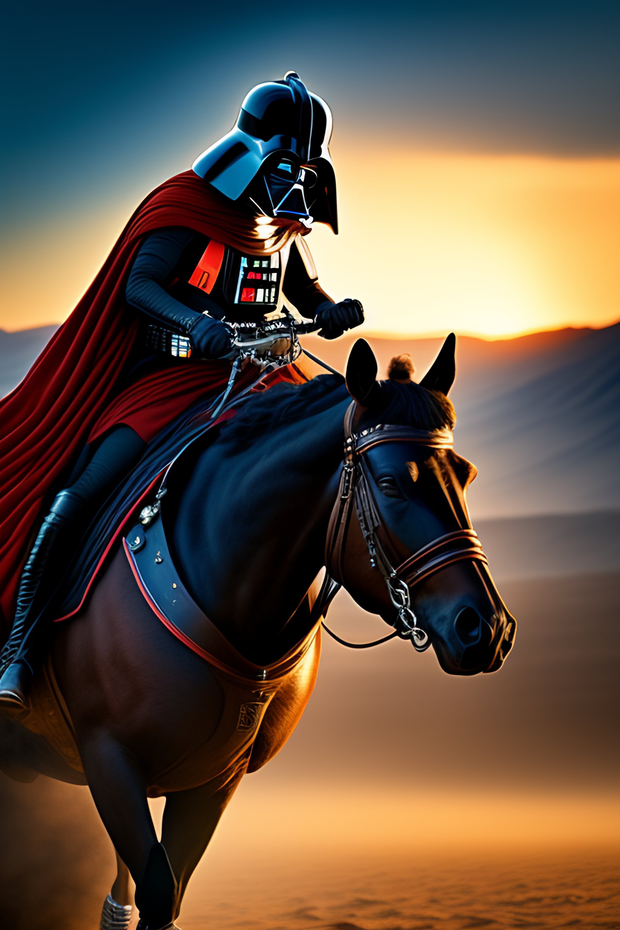Lexica - Darth vader riding jar jar binks