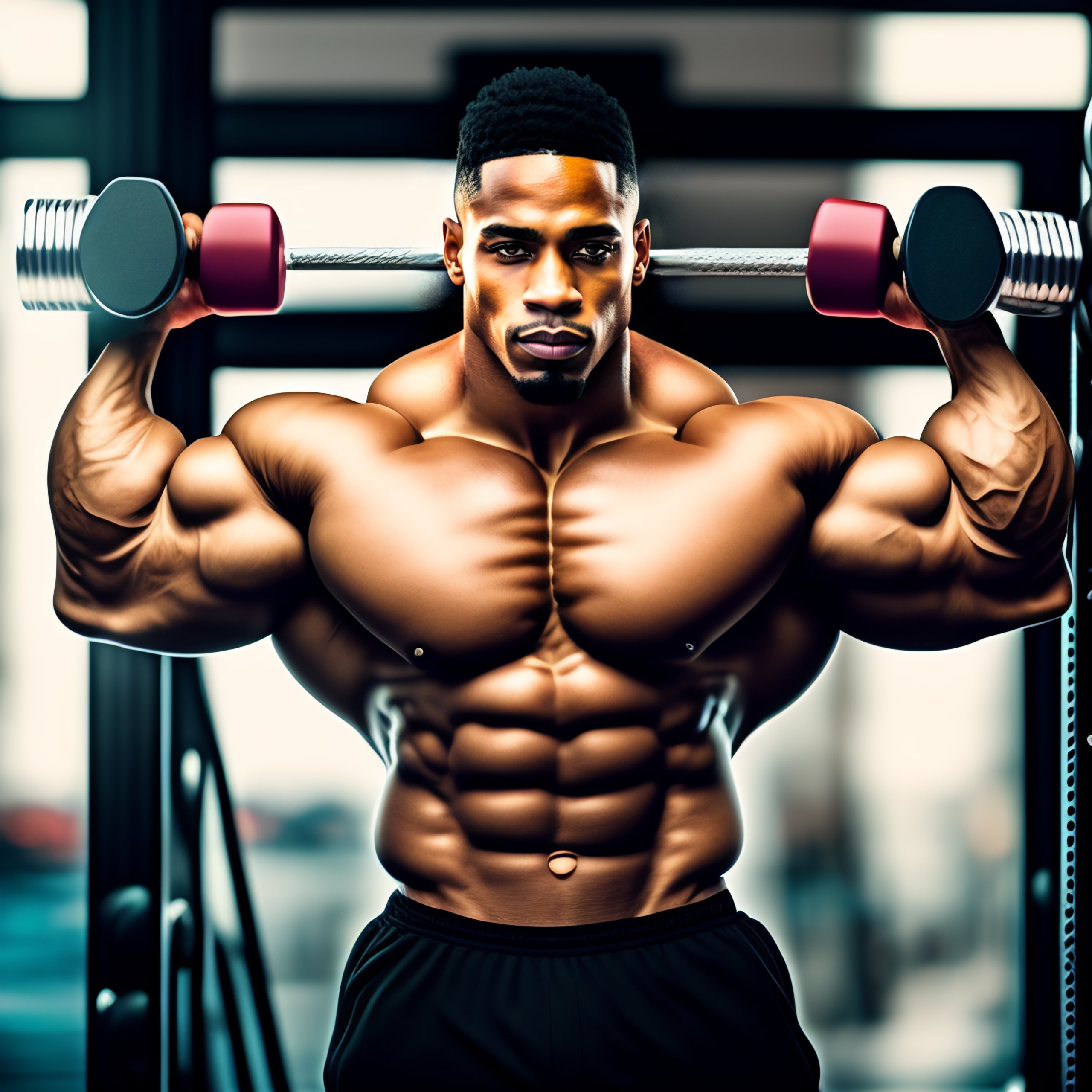 Lexica - Portrait of a light skin latino bodybuilder outside