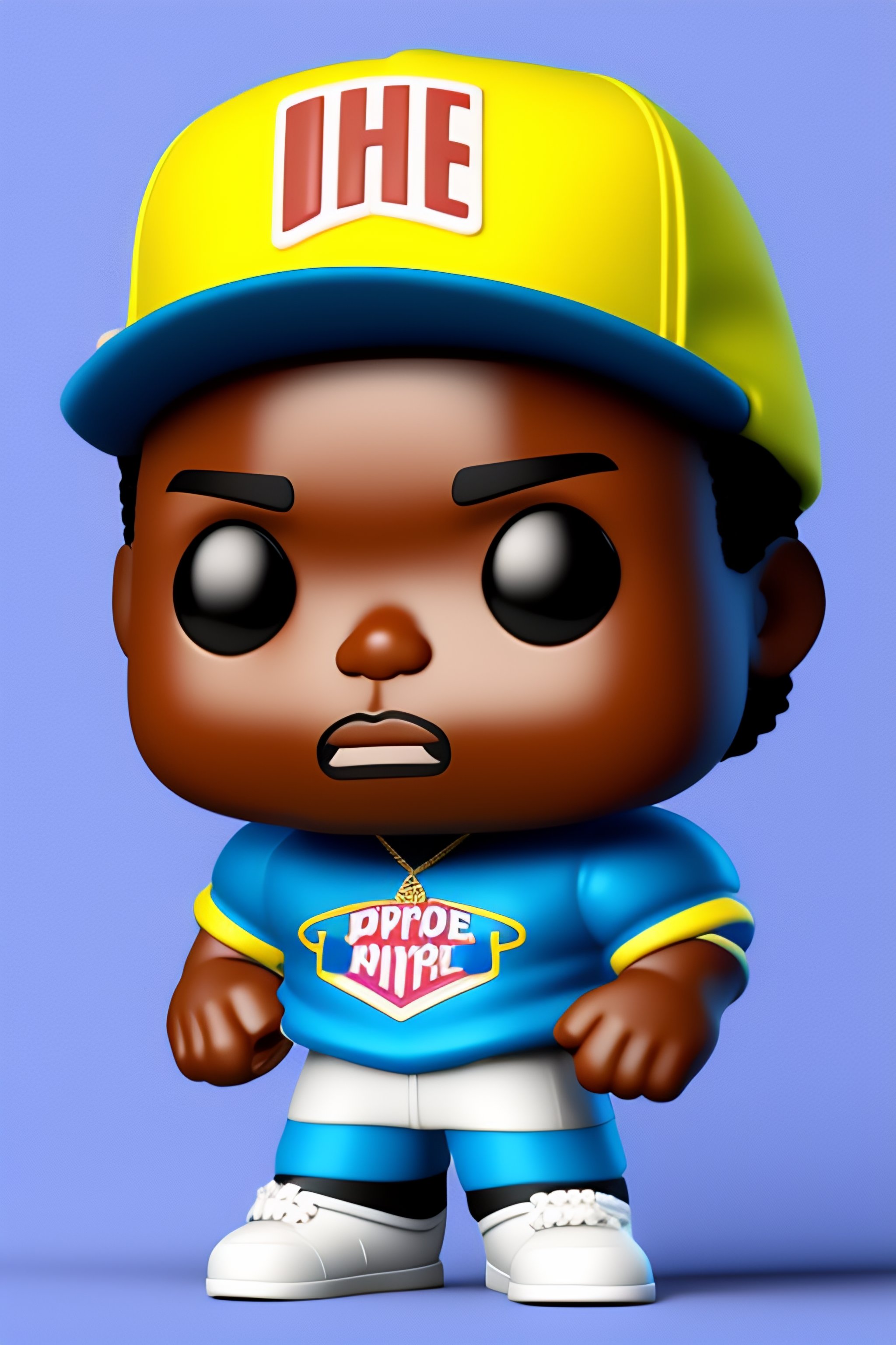 Lexica - 3d render of funko pop rappers light guy blue eyes a little ...