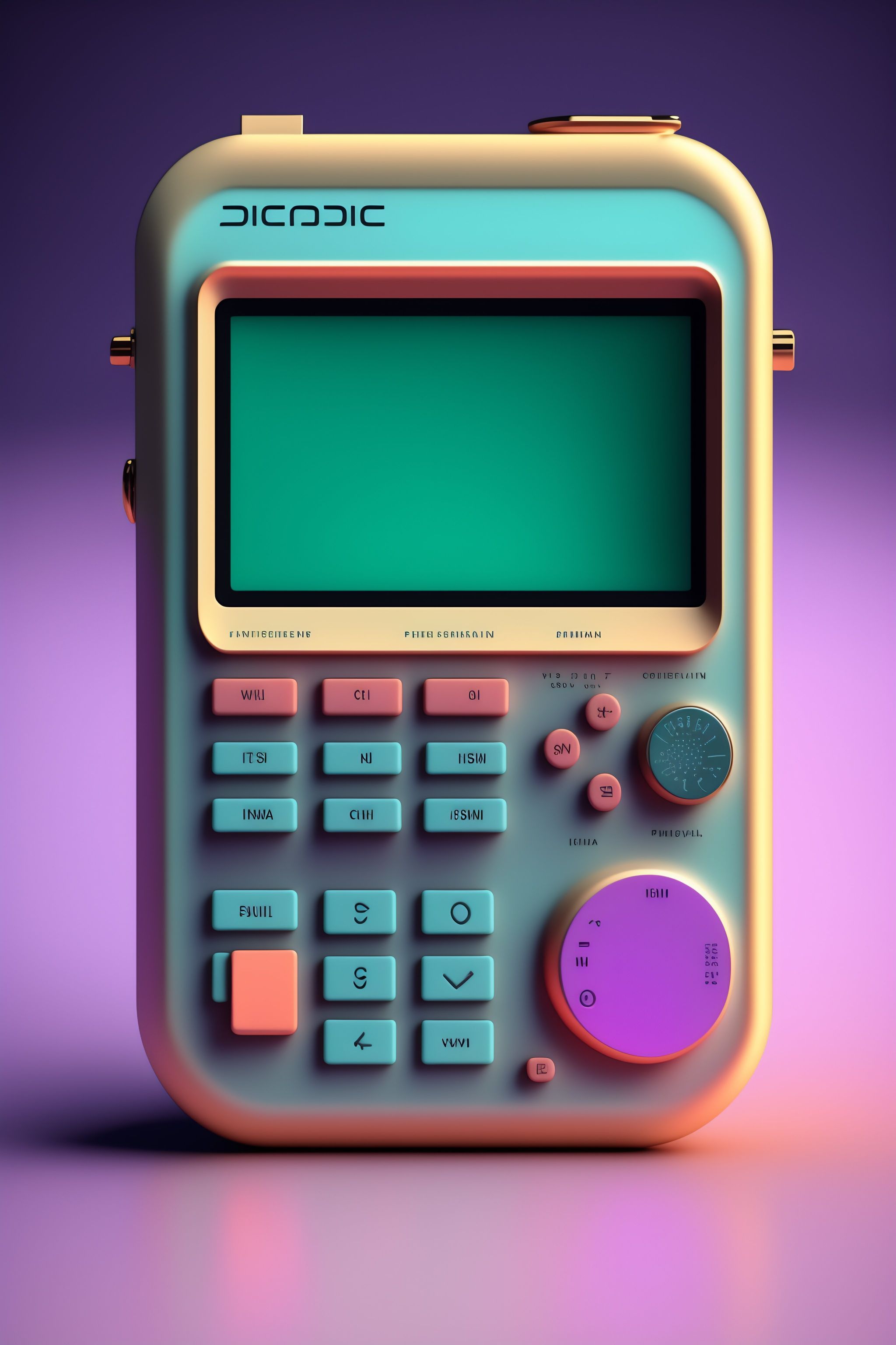 Lexica - Vintage personal handheld computer device, 1990s, c4d render ...