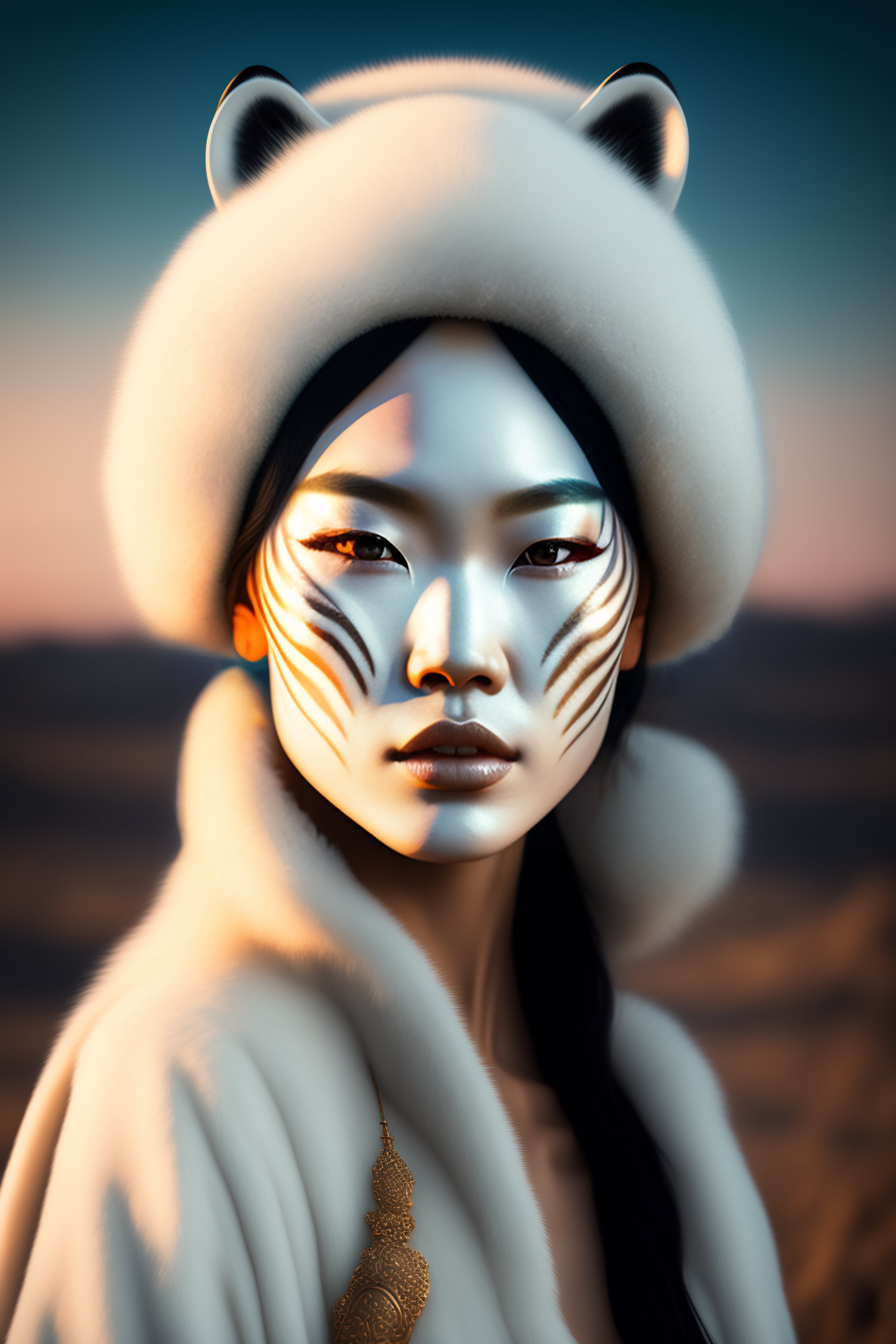 Lexica - Photographic portrait of a stunningly beautiful Japanese ...