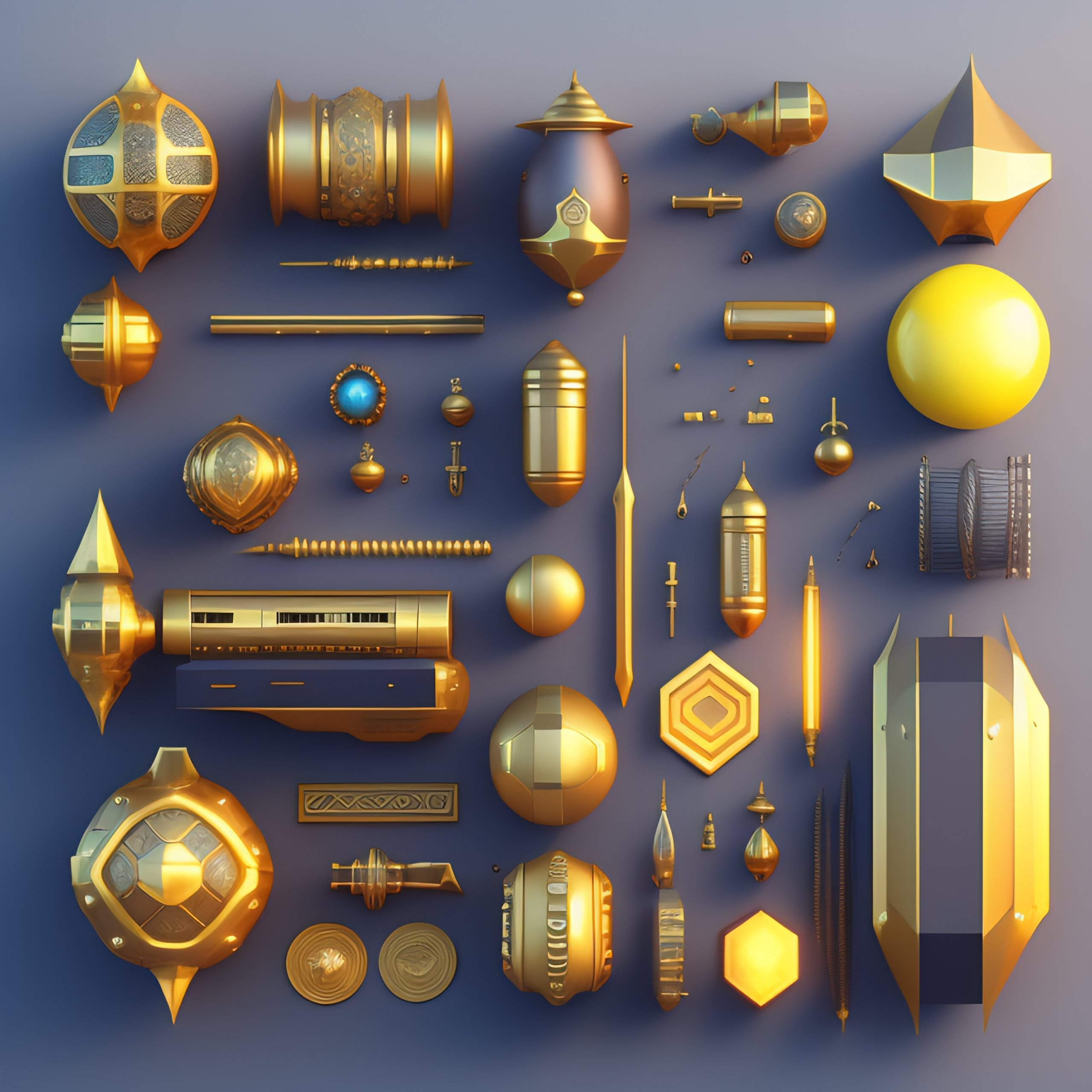 Lexica - Futuristic magical devices, Costumes and props, Knolling ...