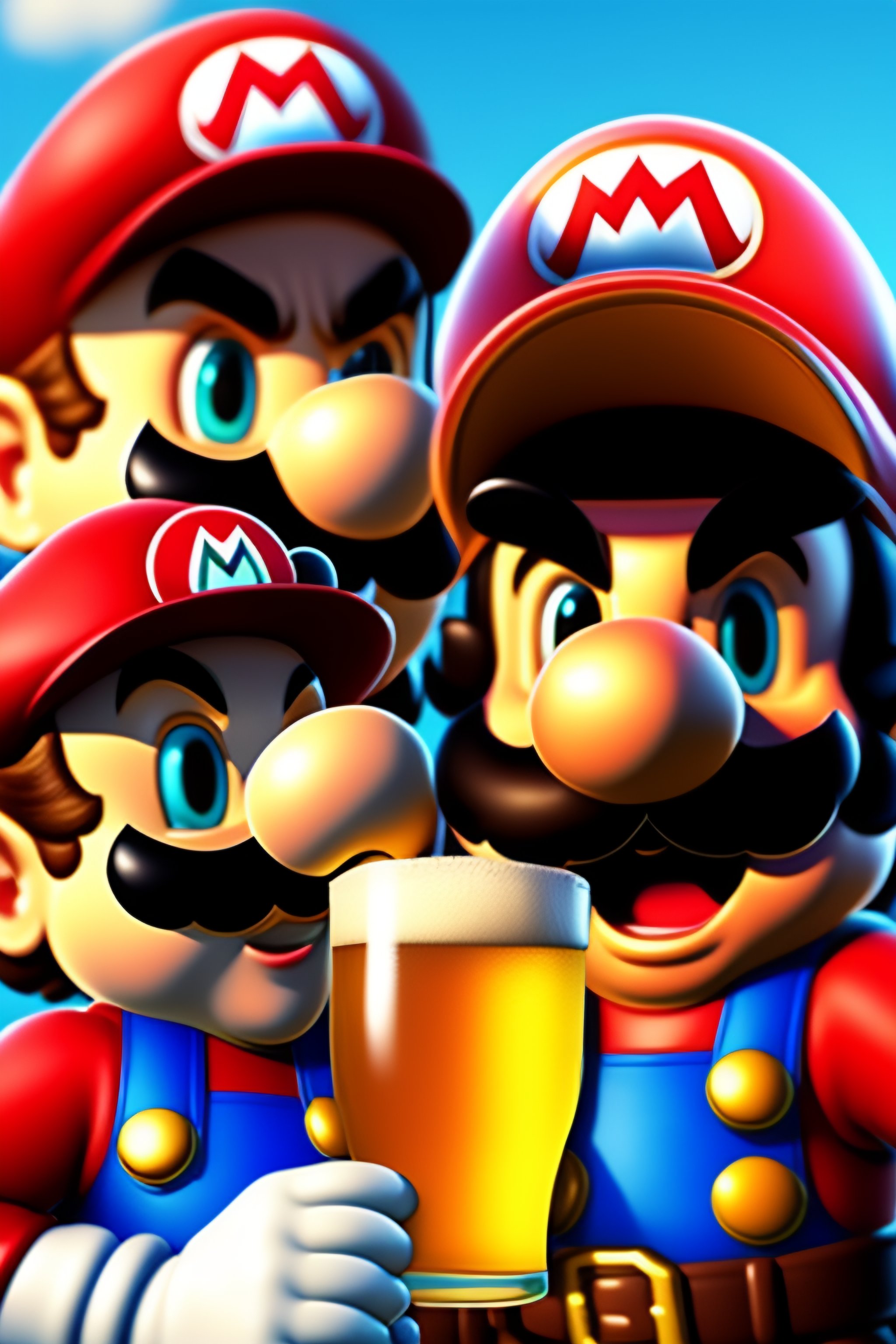 Lexica - Super Mario Bros drinking beers