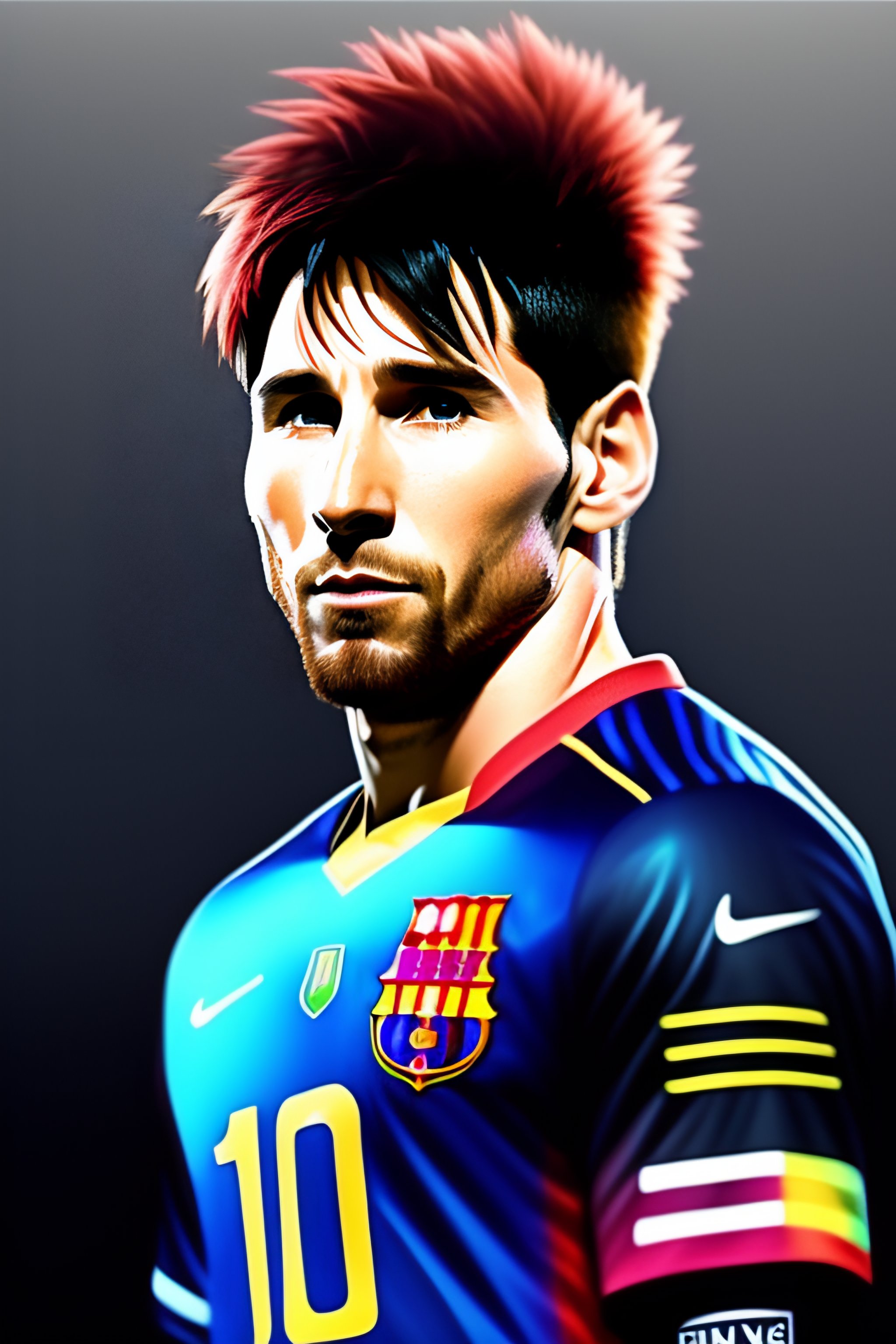 Lexica - Lionel messi drawn as an anime character superhero