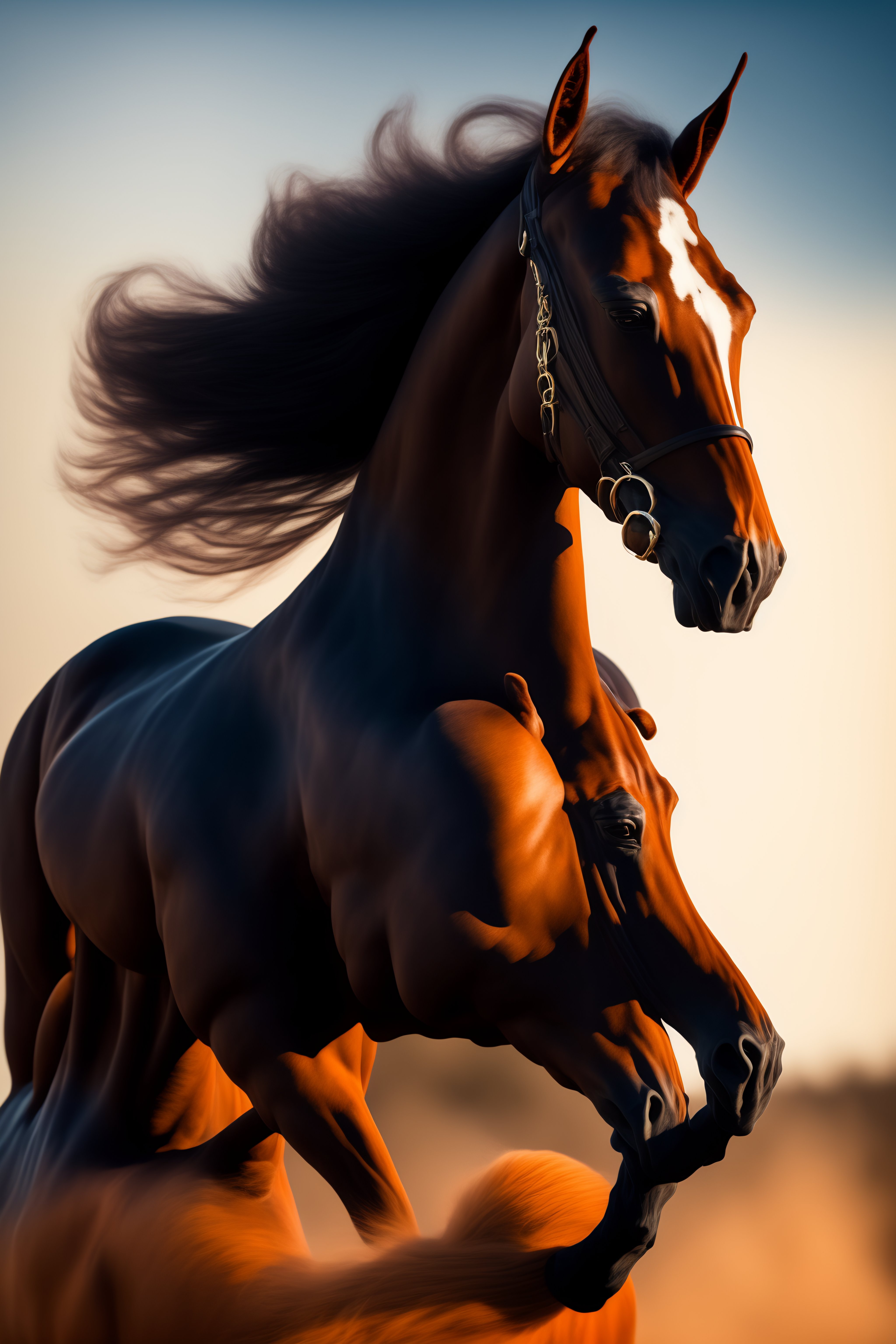 Lexica - Metaverse horse ruing fast